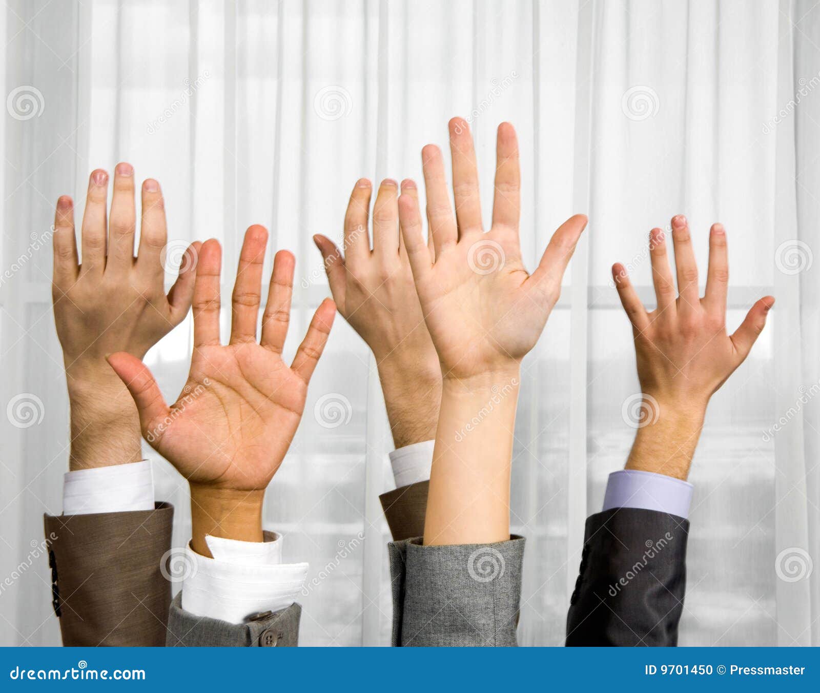 Raised Hands Stock Photo - Image: 9701450