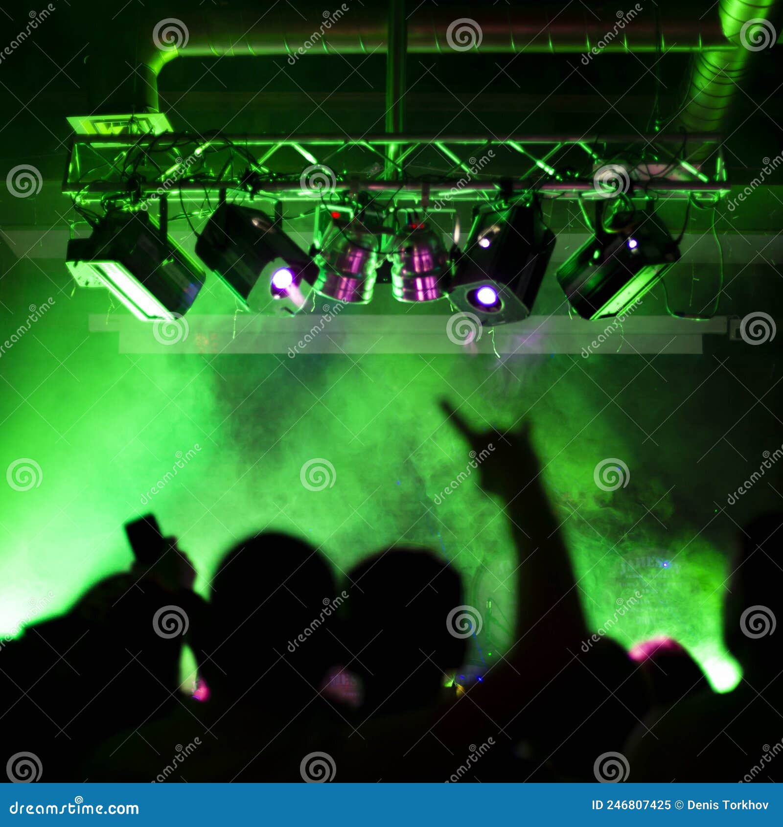 Raised Hands of Crazy People at a Rock Concert, Front and Back ...