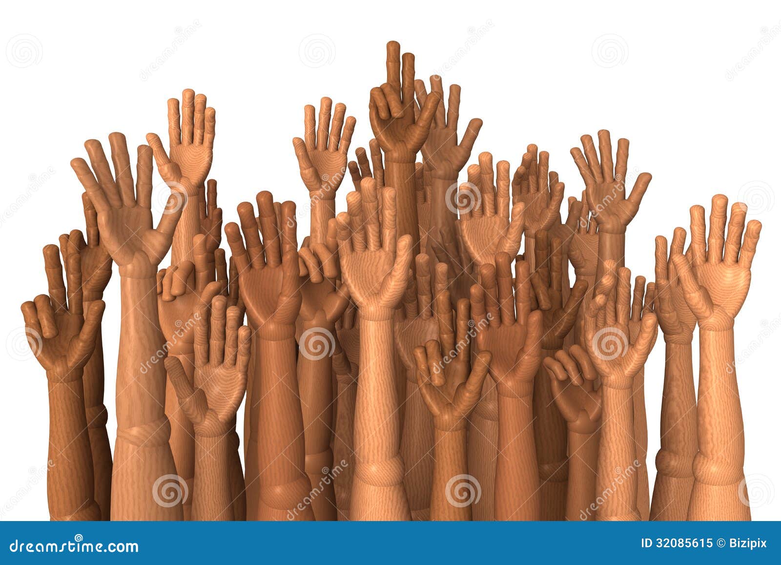 Raised Hands For Election Royalty Free Stock Photo - Image: 32085615