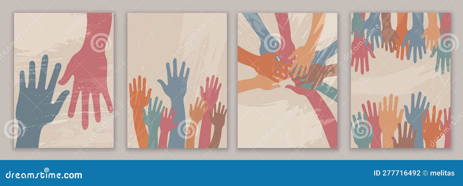 Racial Diverse Hands Cartoon Vector | CartoonDealer.com #17063829