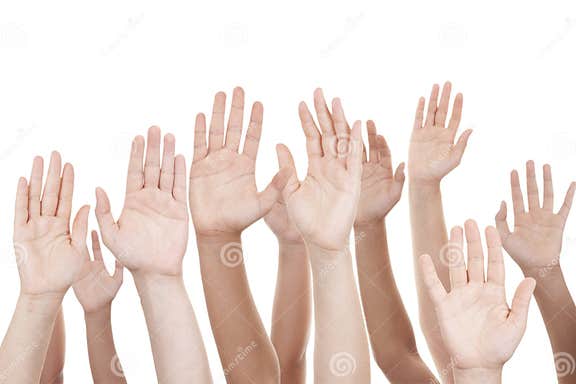 Raised hands stock image. Image of asking, person, success - 30179001