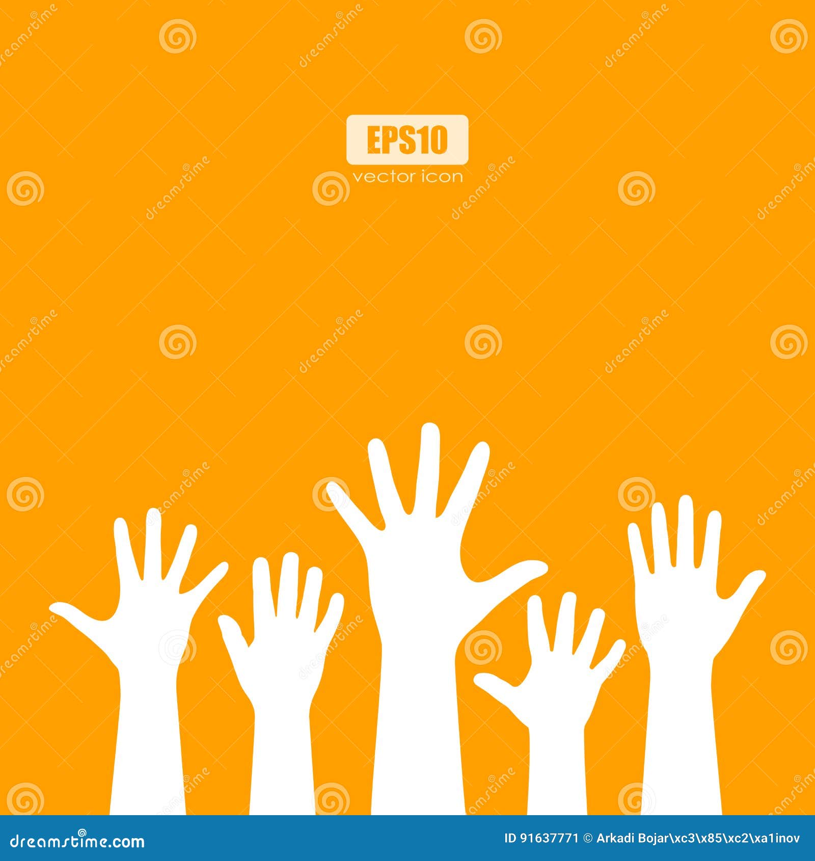 A Raised Human Hand. A Symbol Of Solidarity, Support, Complicity ...