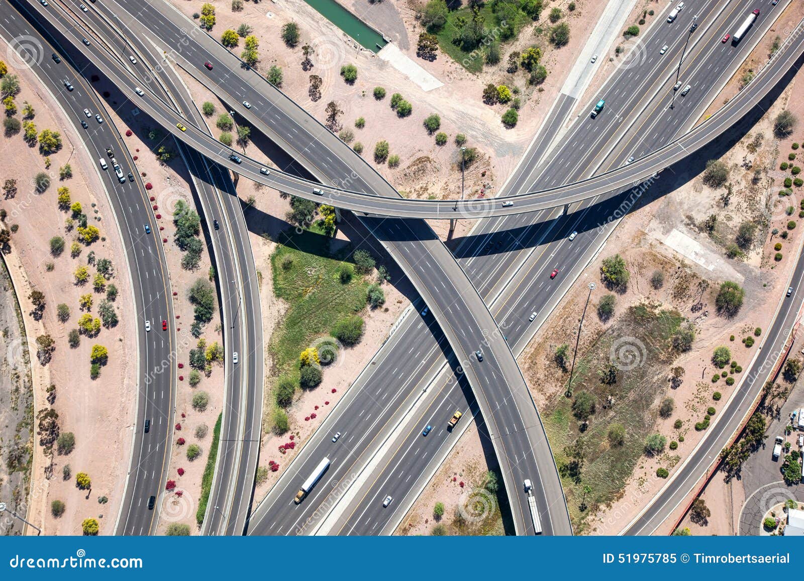 Raised Interstate Interchange Stock Image - Image of phoenix, arizona ...