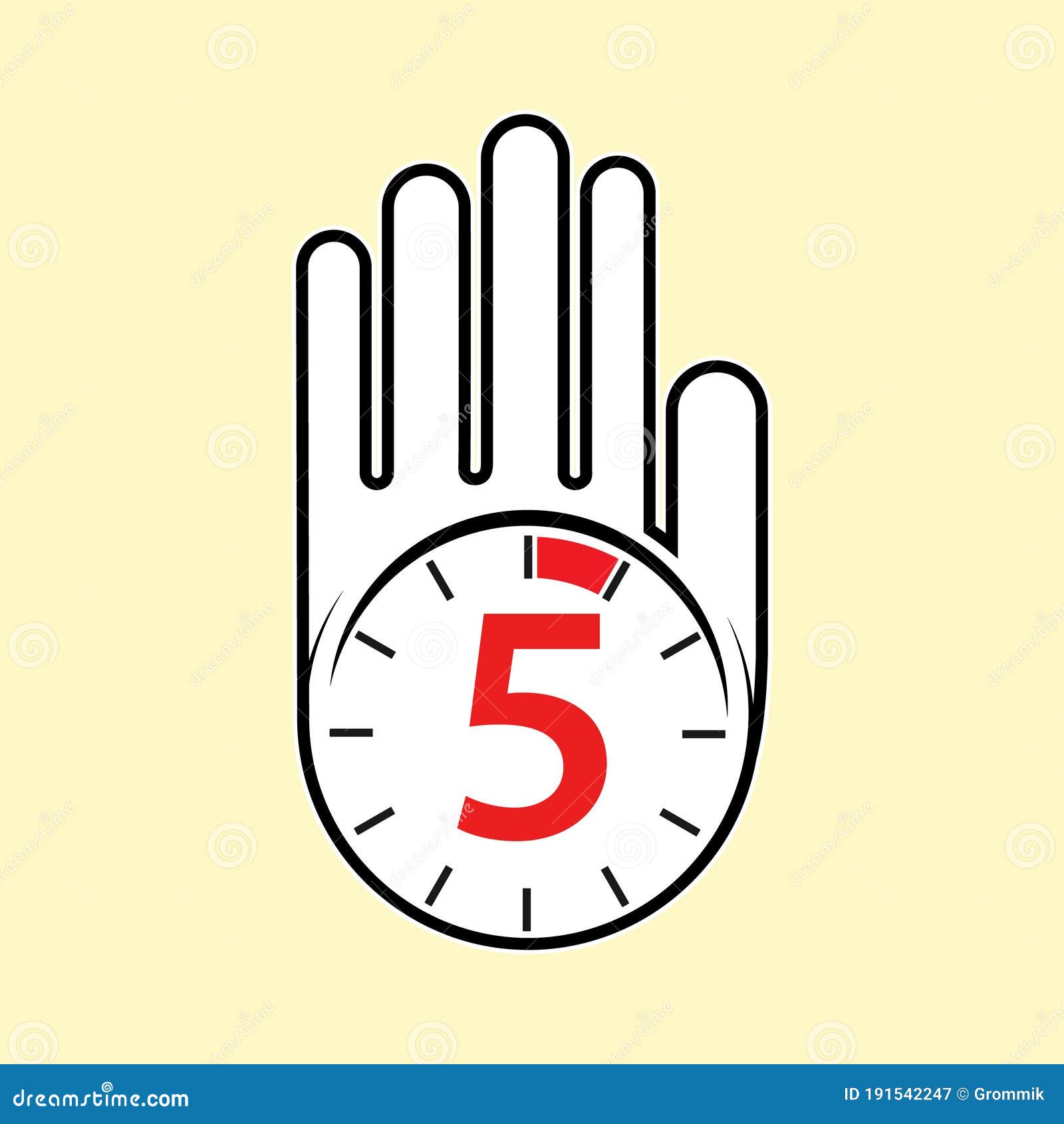 5 Minutes Break Sticker Icon. Clipart Image Royalty-Free Stock Photo ...