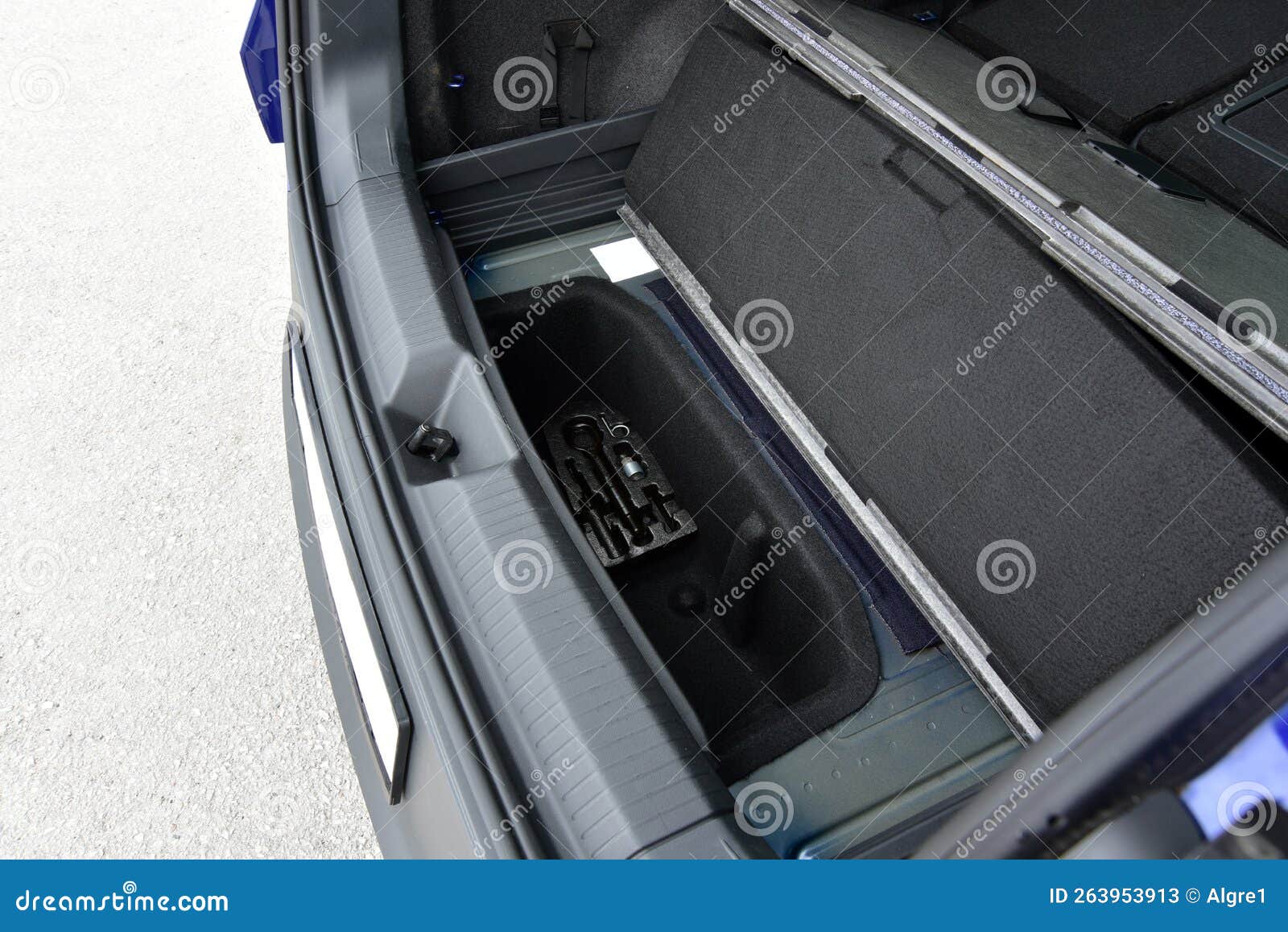 Raised the First Floor of the Trunk of the Car Stock Image - Image of ...