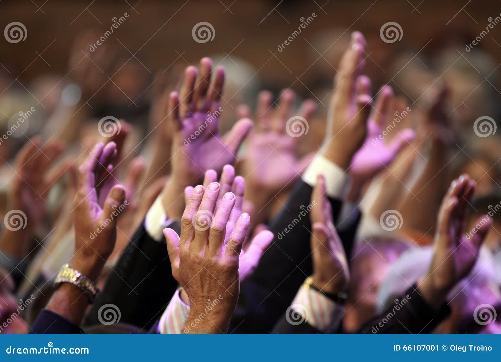 Raised Up a Human Hands at the Event Stock Image - Image of divine ...