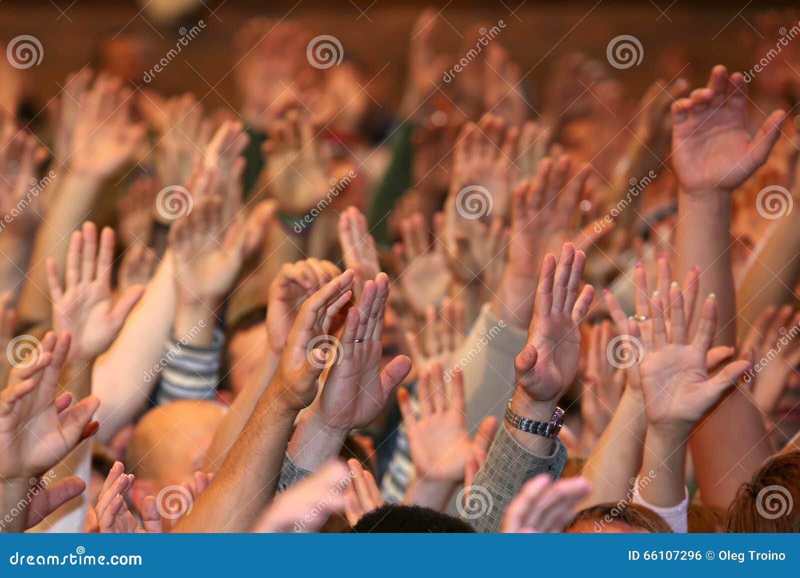 Raised Up a Human Hands at the Event Stock Photo - Image of human ...