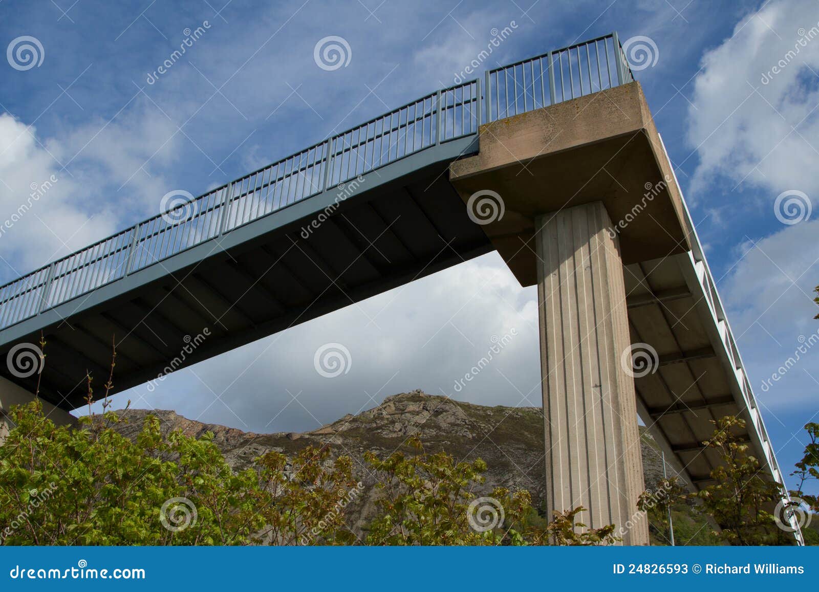 Raised walkway. stock image. Image of railings, support - 24826593