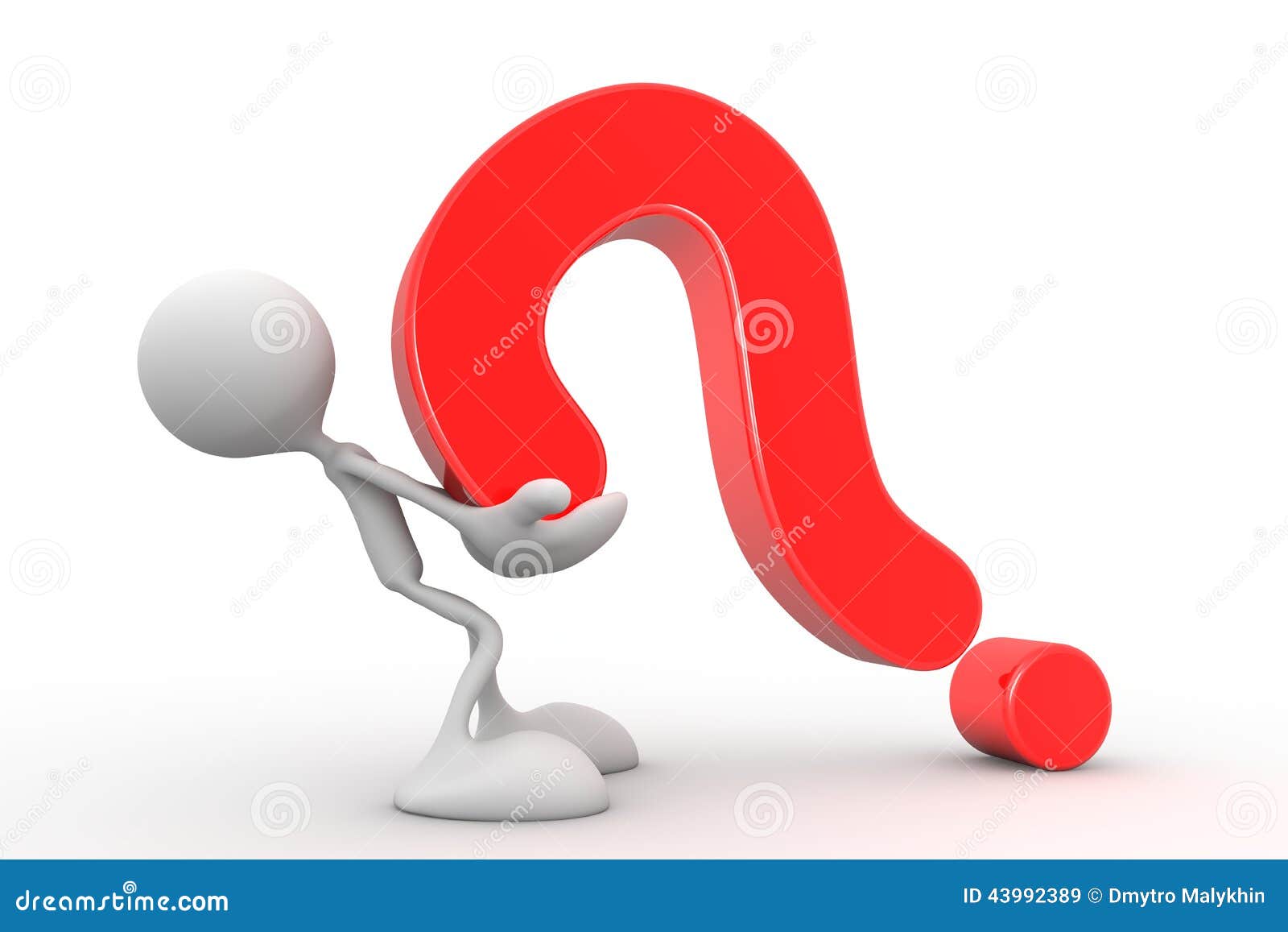 Raises the Difficult Question Stock Illustration - Illustration of ...