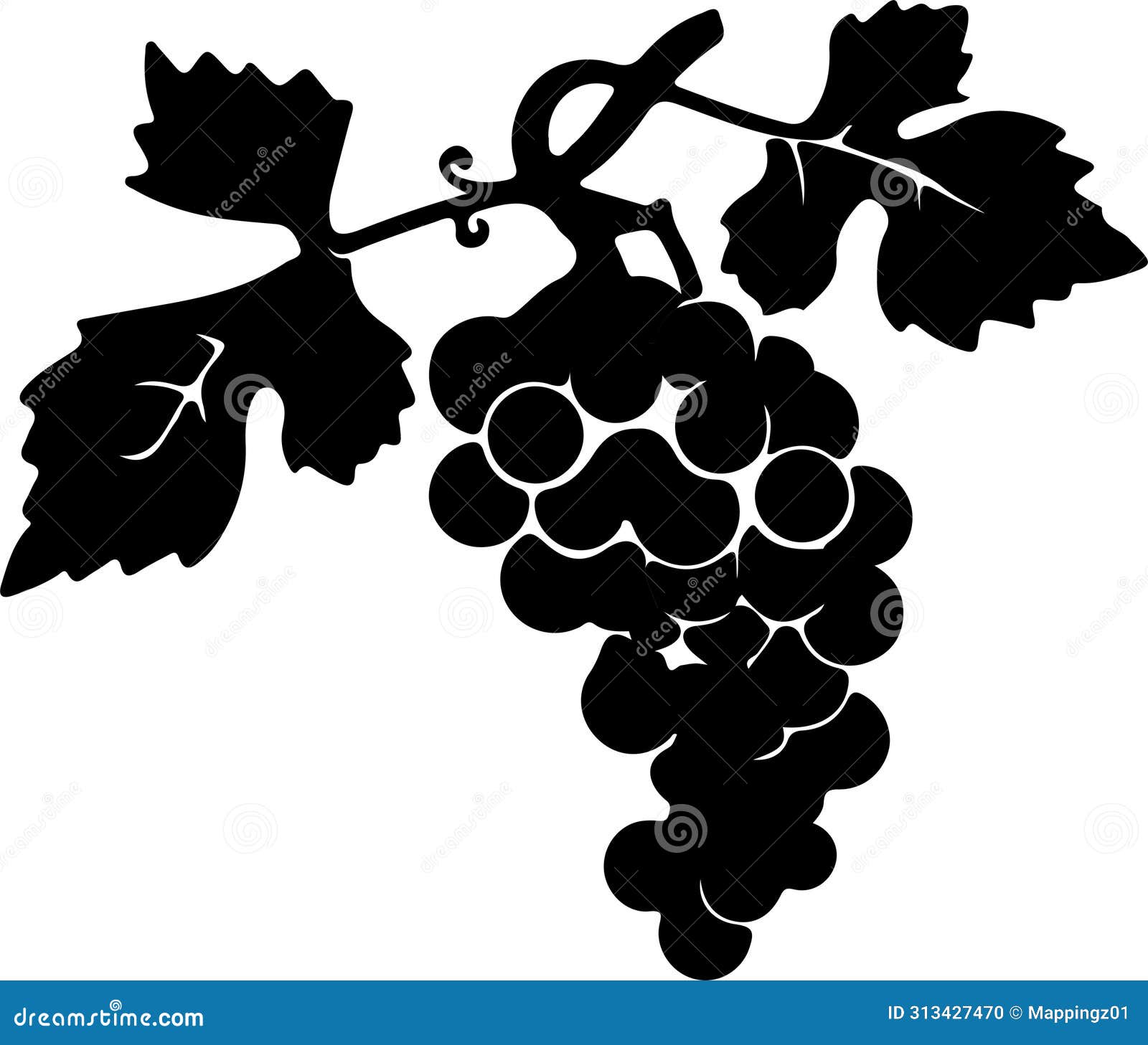 Raisin Black Silhouette Generative Ai Cartoon Vector | CartoonDealer ...
