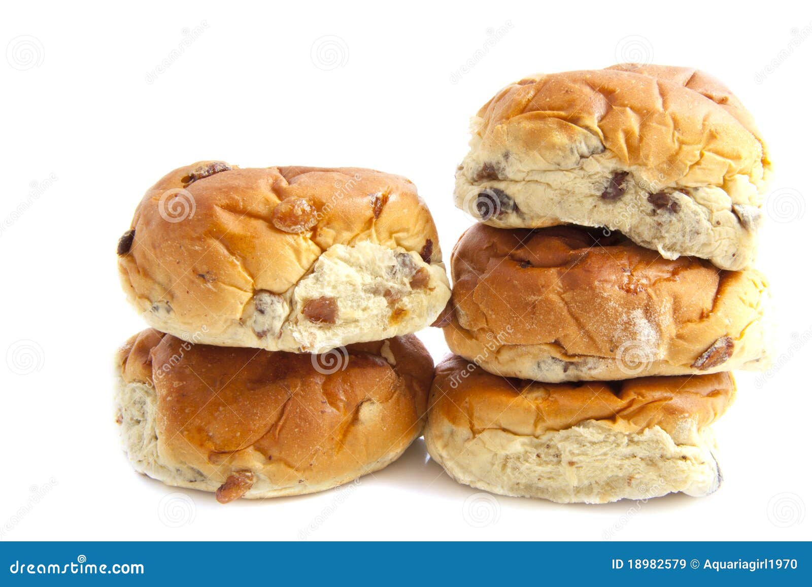 Raisin bun stock image. Image of loaf, meal, close, flour - 18982579