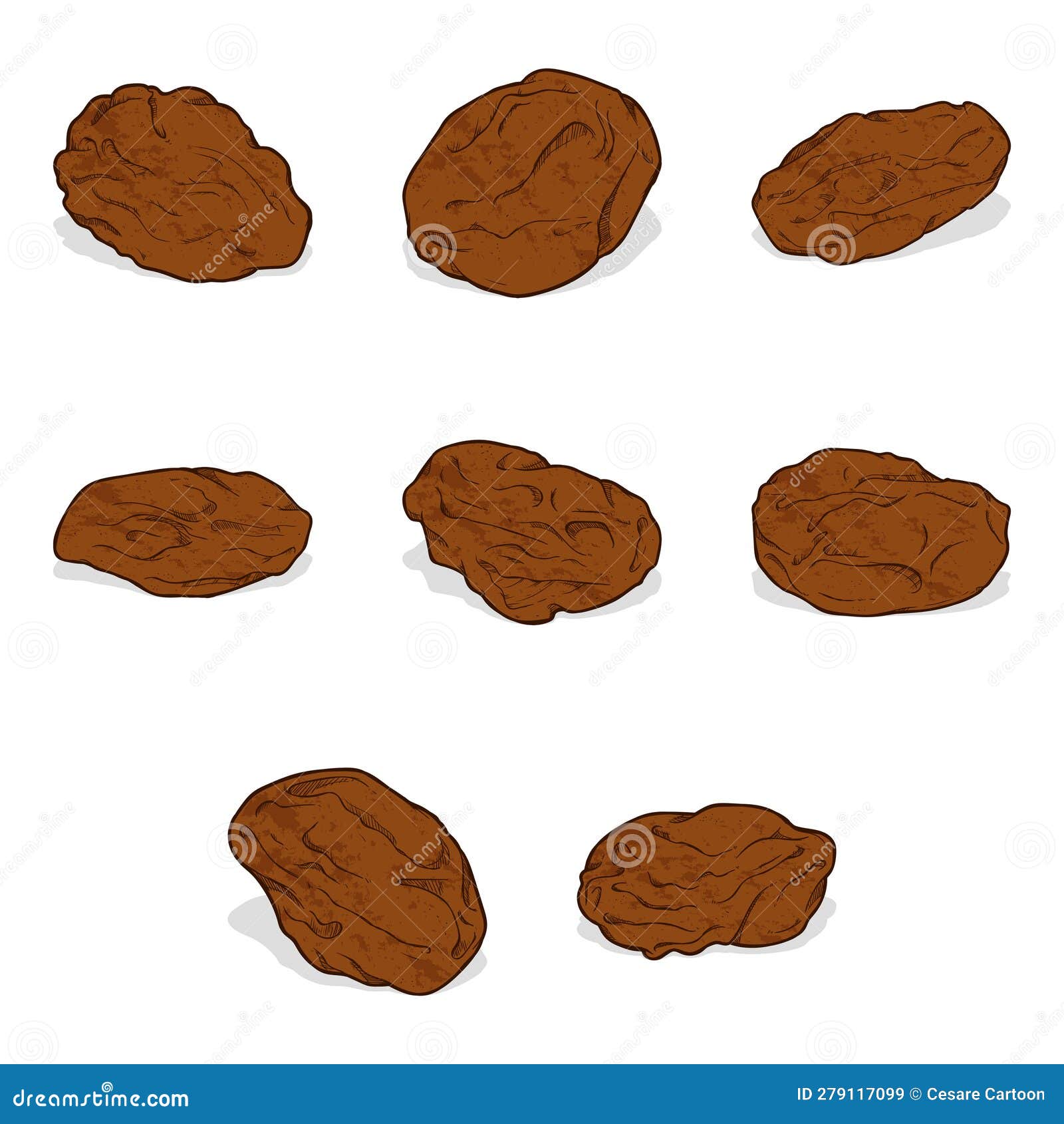 Raisin icon set stock vector. Illustration of vector - 279117099