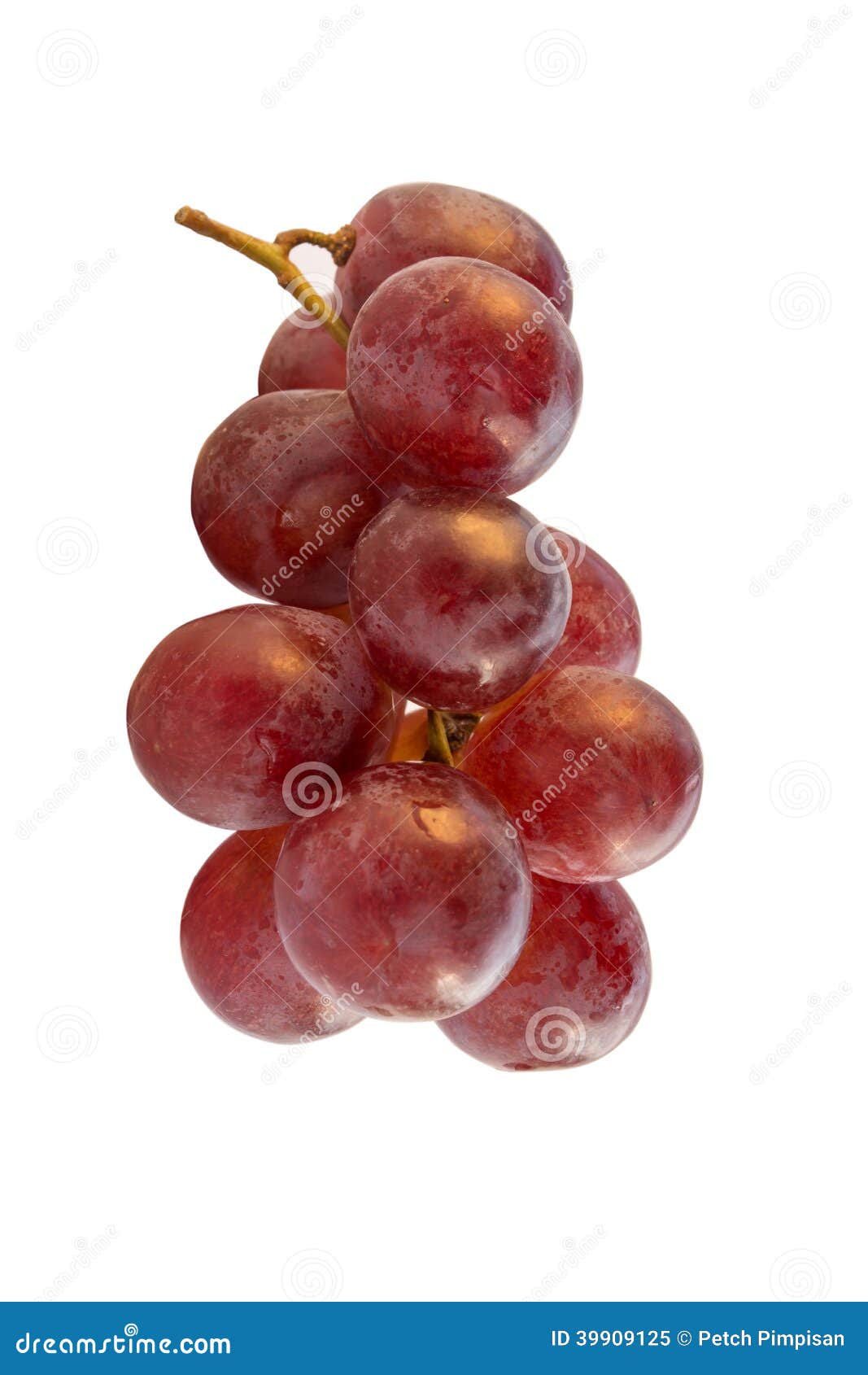 Raisin rouge d'isolement image stock. Image du rouge - 39909125