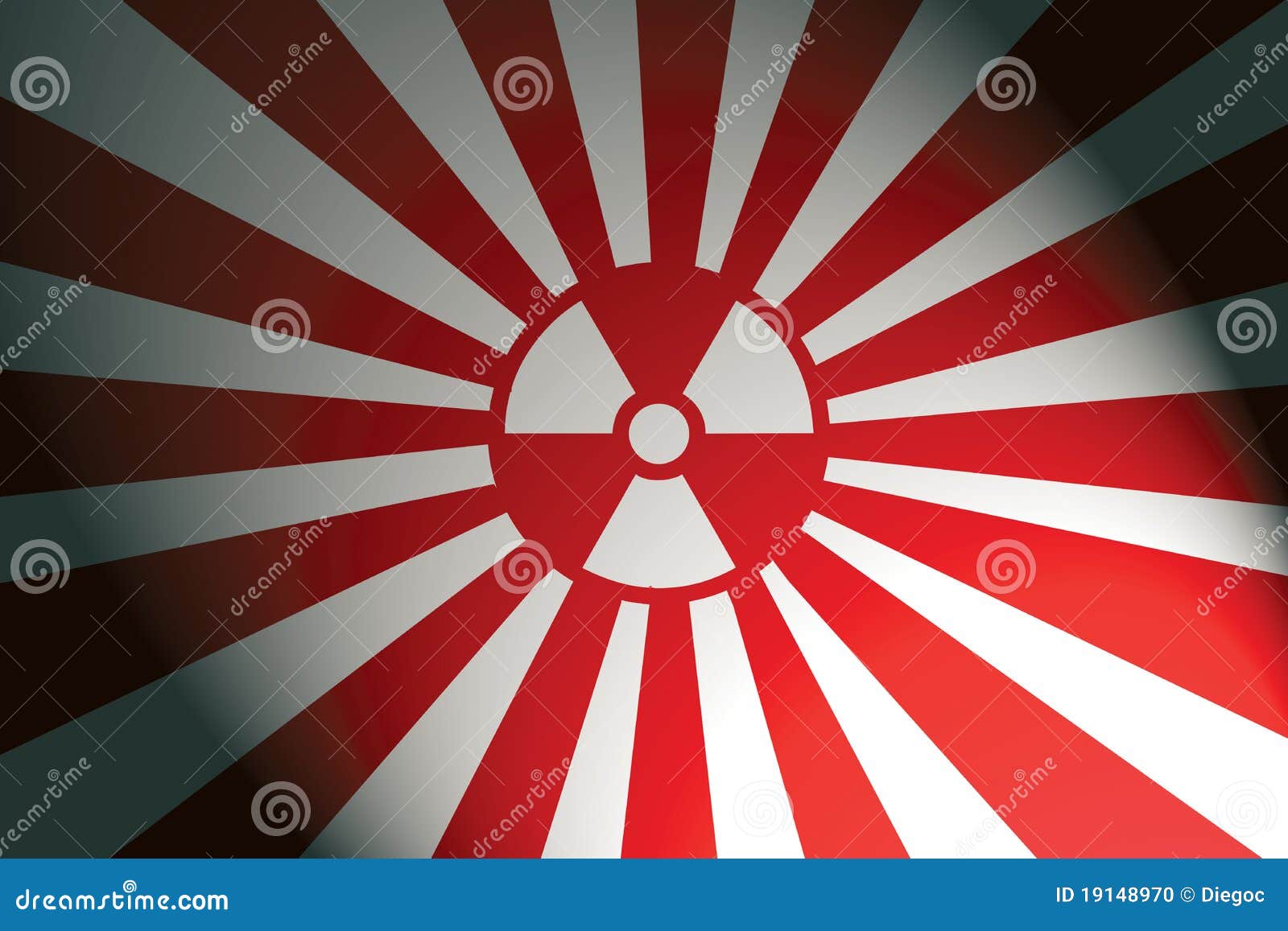 Raising atomic sun stock illustration. Illustration of atomic - 19148970