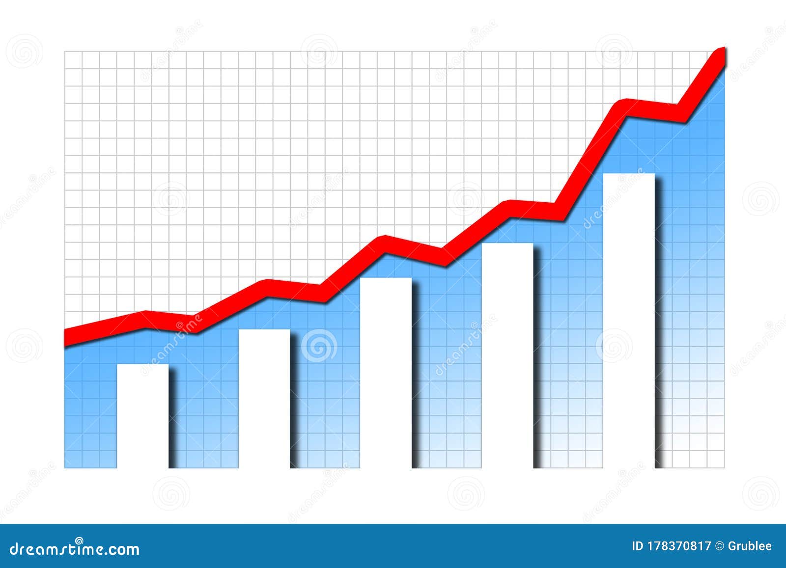 3D Raising Business Dollar Graph Royalty-Free Cartoon | CartoonDealer ...