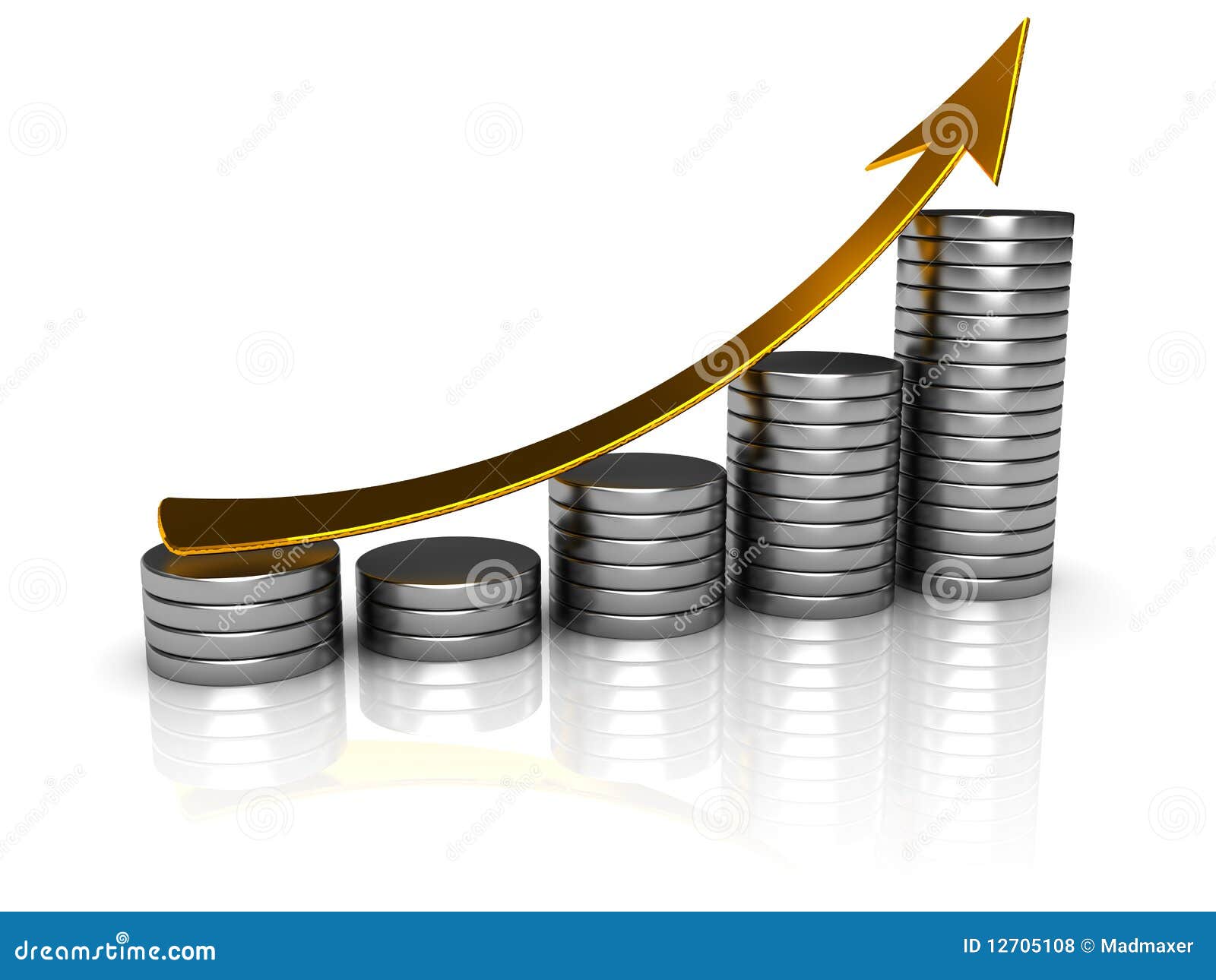 Raising charts stock illustration. Illustration of metal - 12705108