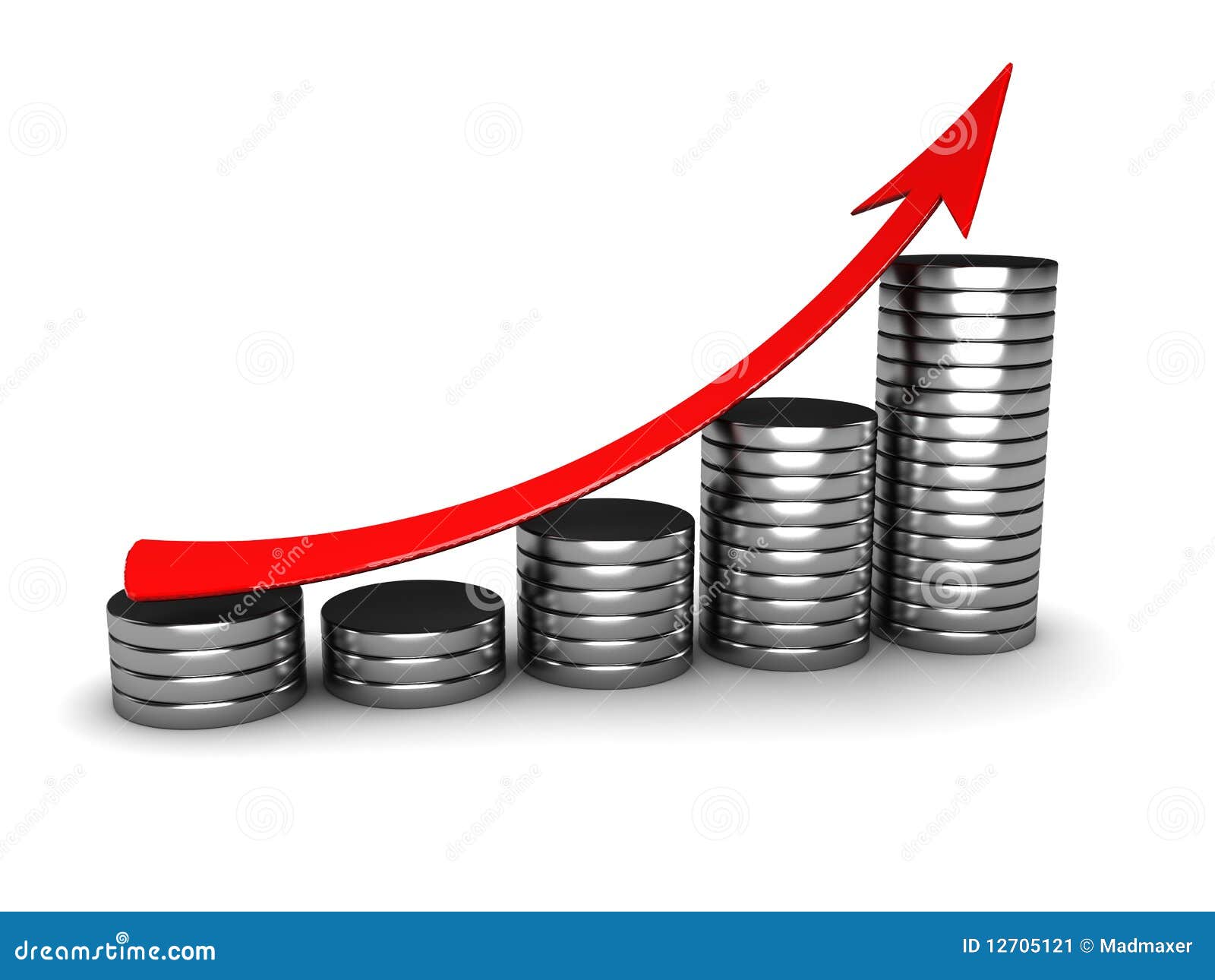 Raising charts stock illustration. Illustration of arrow - 12705121
