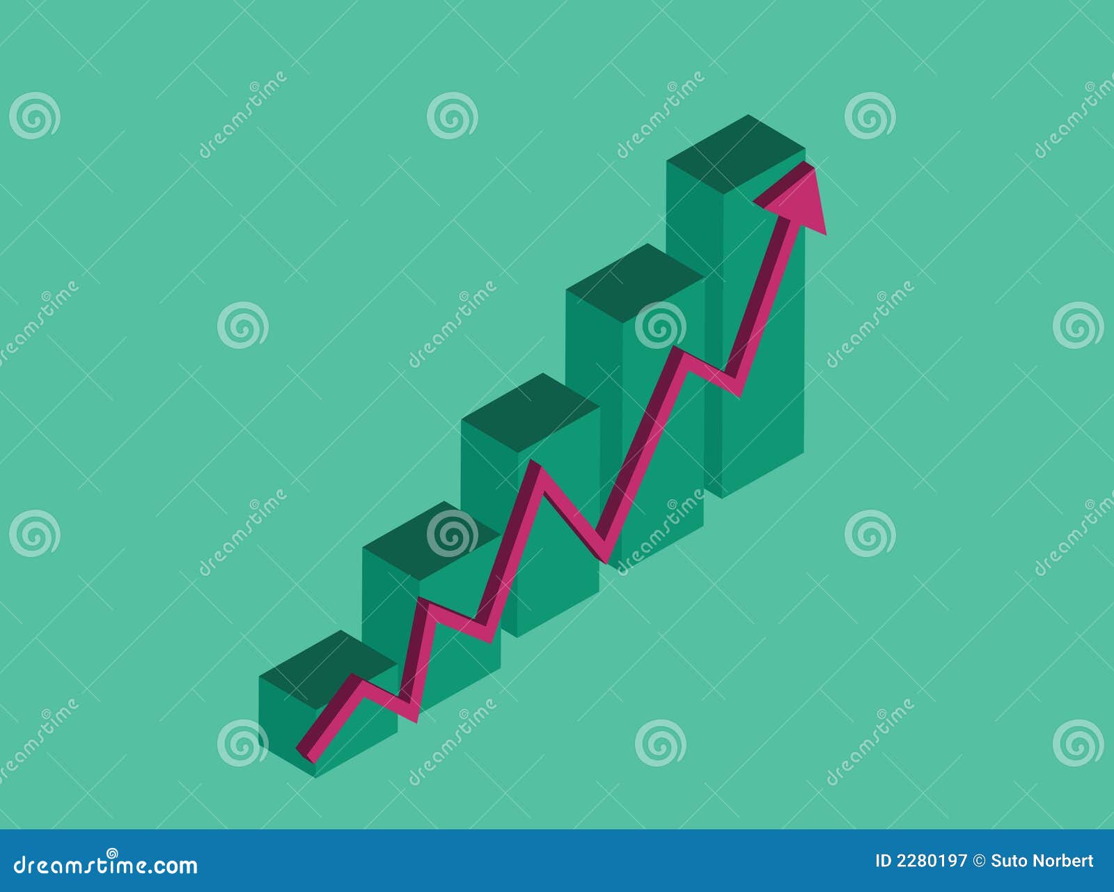Raising charts stock vector. Illustration of finance, business - 2280197