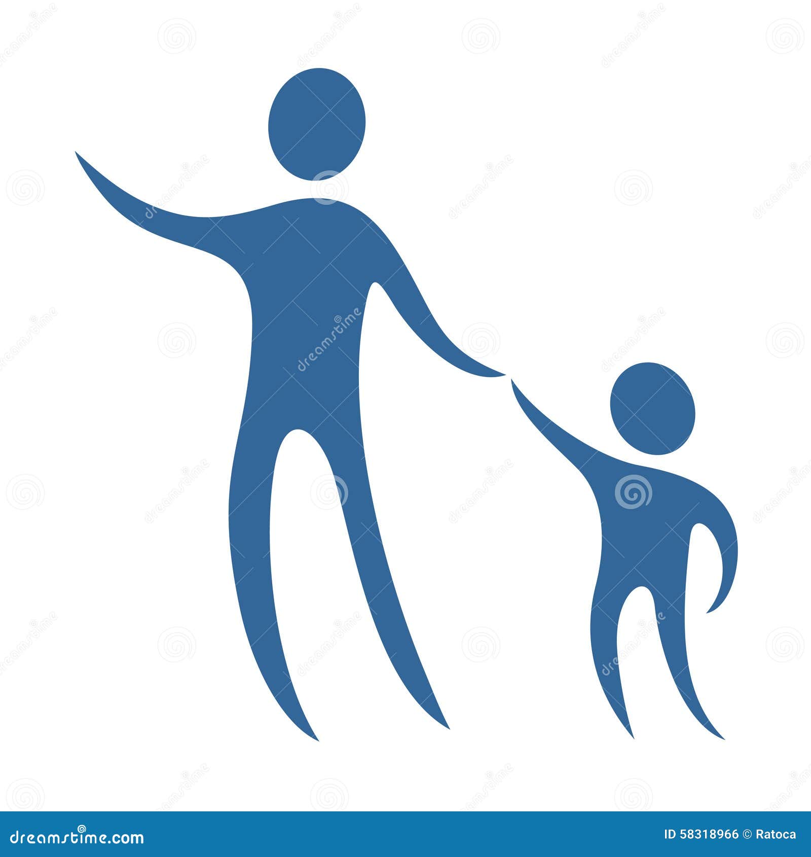 Raising child symbol stock vector. Illustration of hands - 58318966