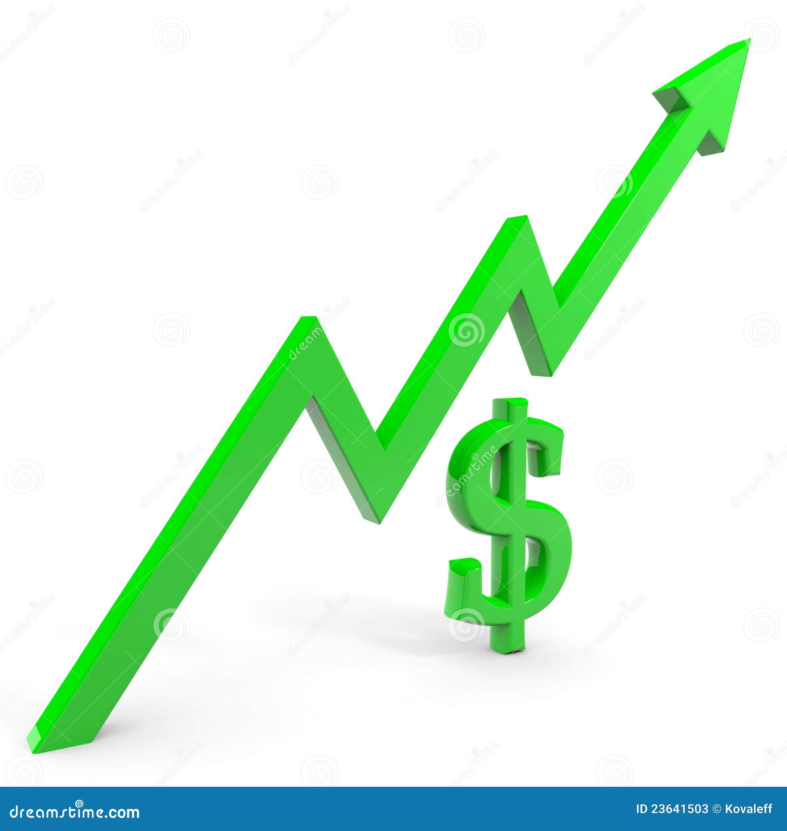 Dollar With Graph Diagram Vector. Trading Monitors And Trend. Currency ...