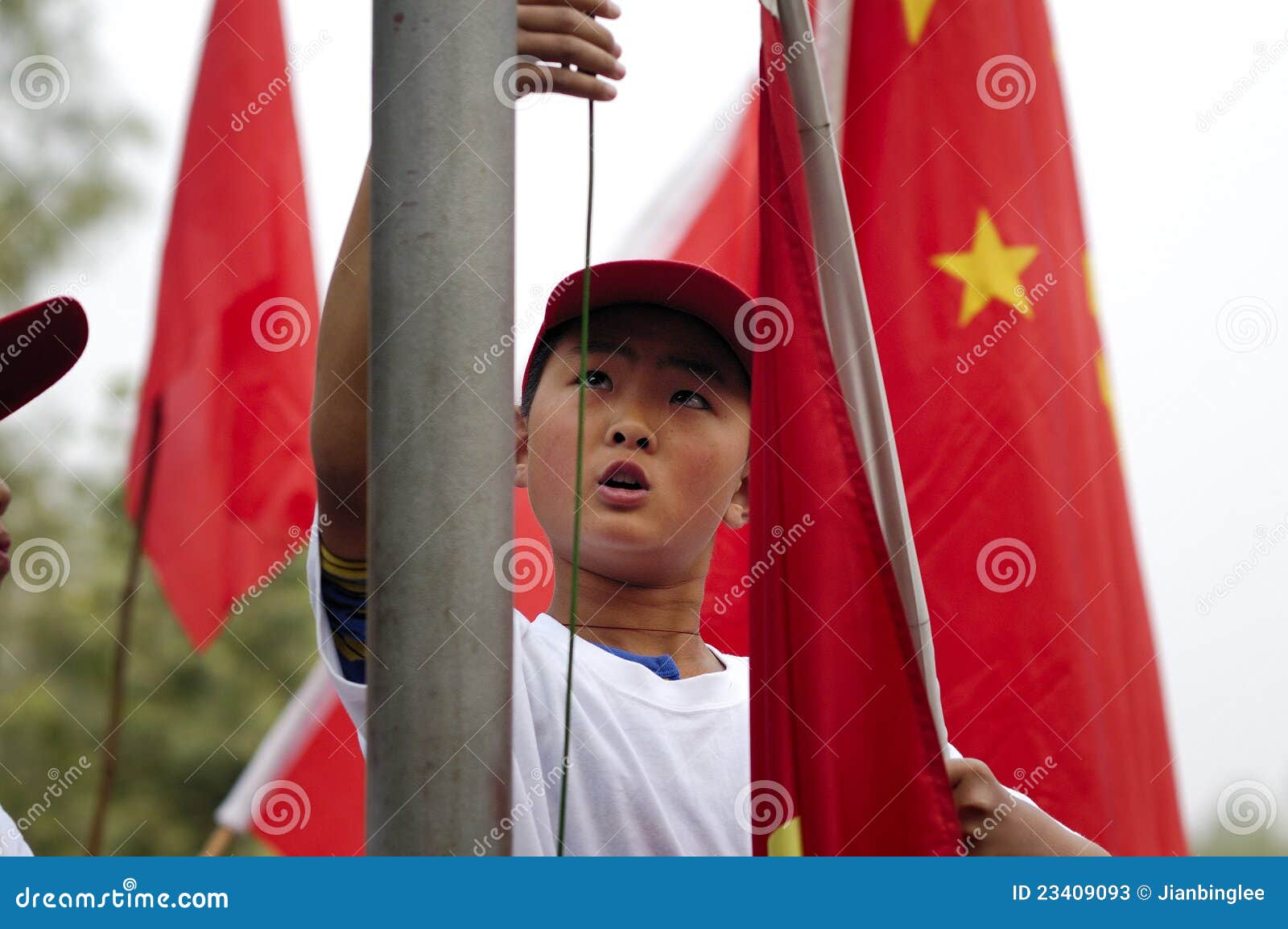 Raising of the flag editorial stock photo. Image of activities - 23409093