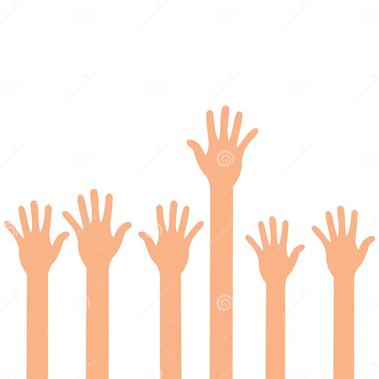 Raising Hand with a Question Color Background Stock Vector ...