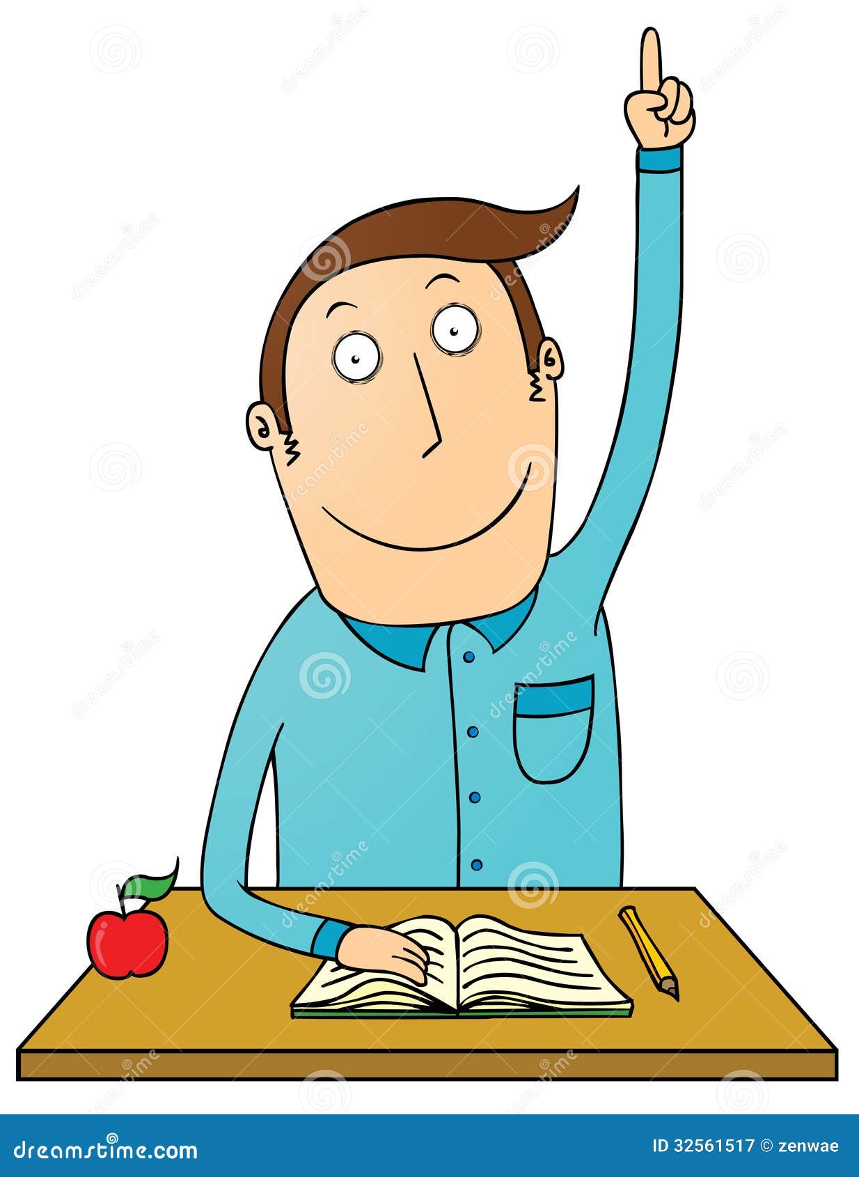 Kids Raising Hands Clip Art