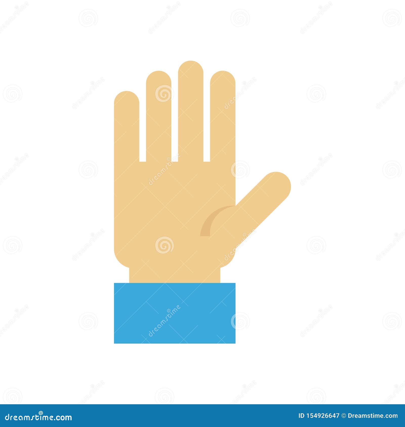 Raising Hand Vector, Back To School Flat Design Icon Stock Vector ...