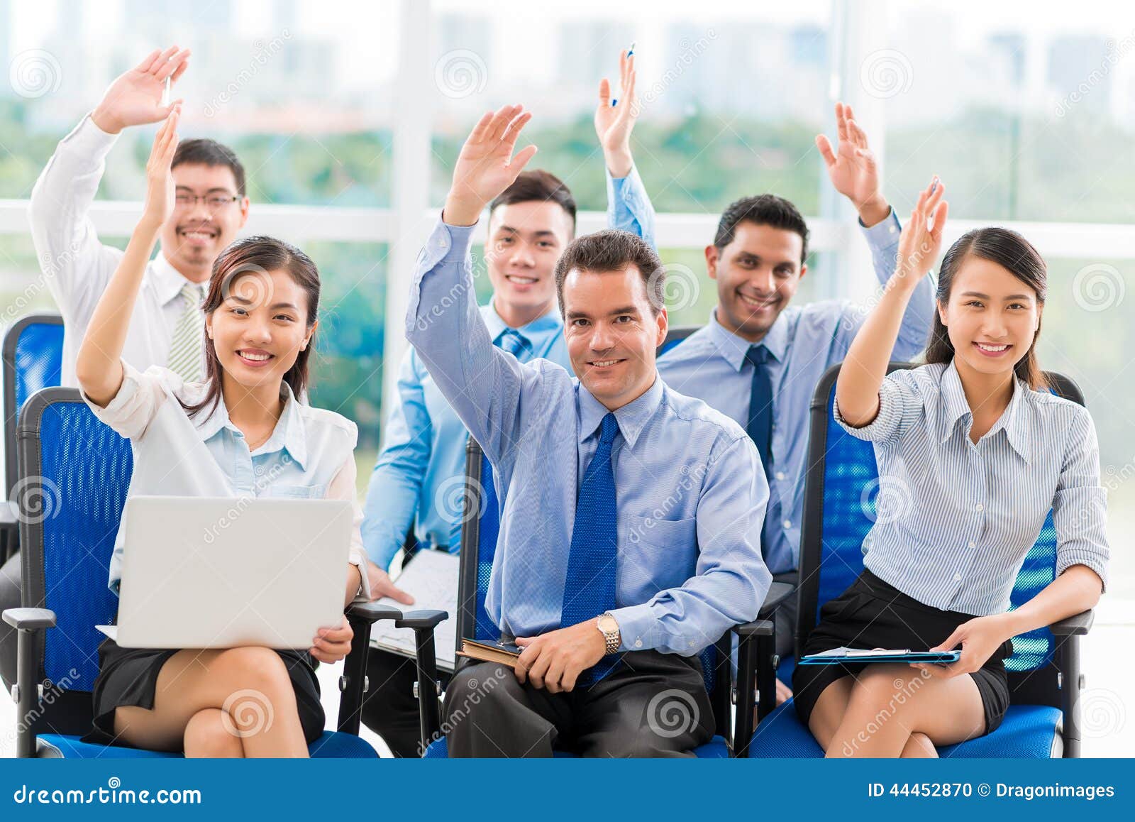 Raising hands stock photo. Image of latin, looking, financial - 44452870