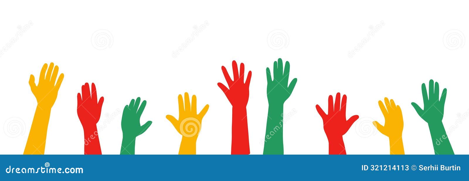 Raising Hands Design. Hand, Hands Stock Illustration - Illustration of ...
