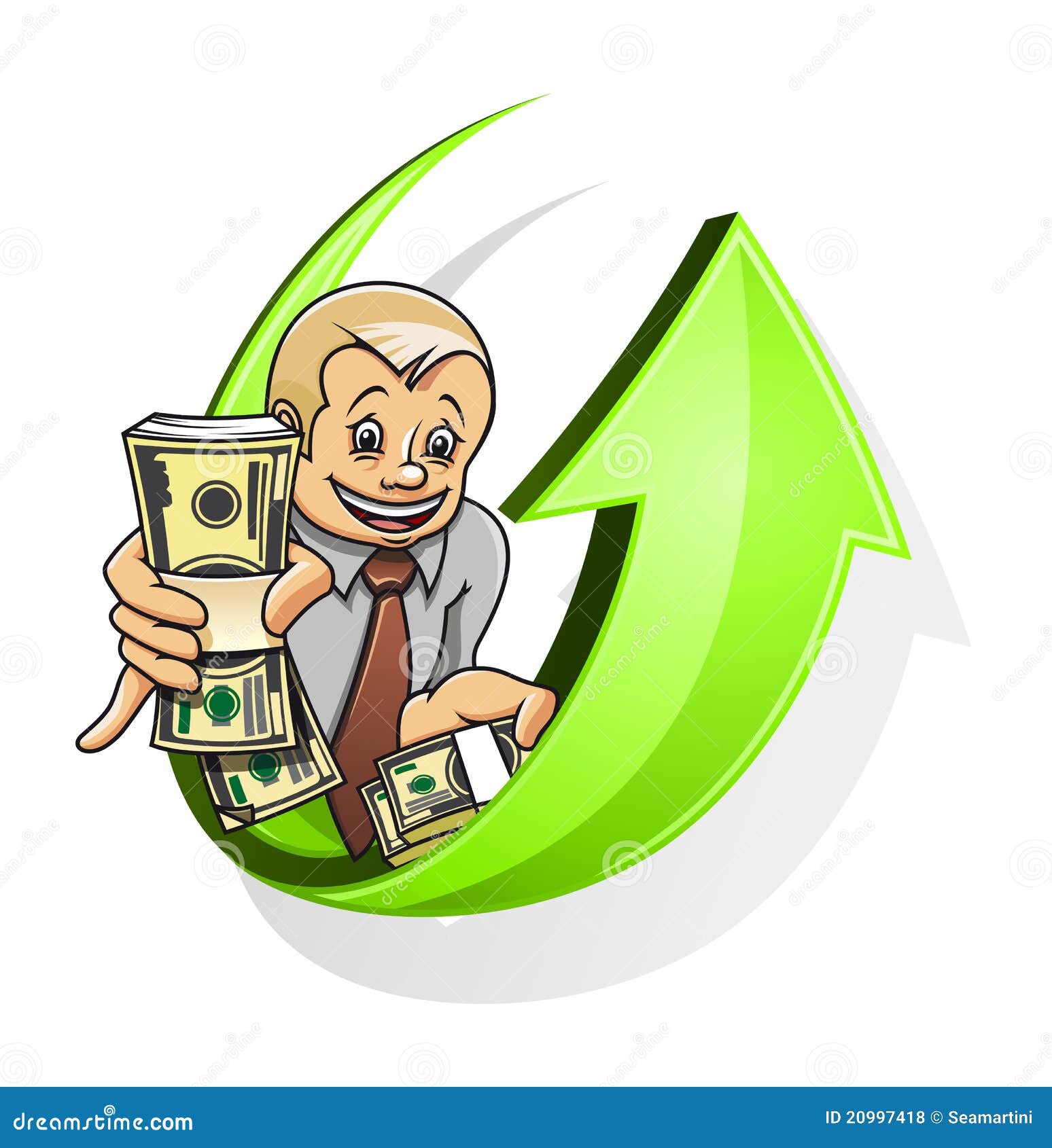 Raising money concept stock vector. Illustration of businessman - 20997418