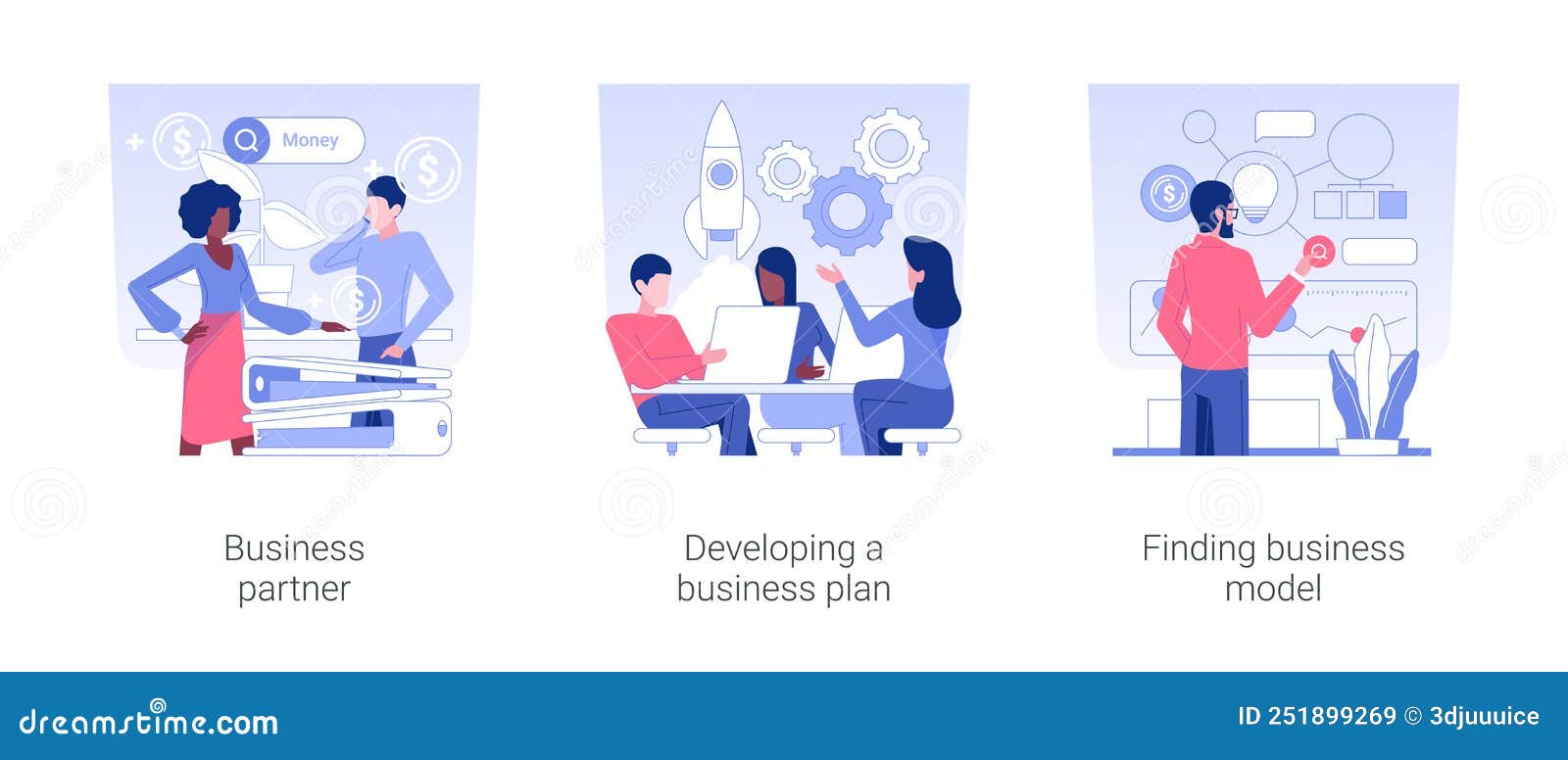 Develop Plan Risk Assessment Blue Gradient Concept Icon Vector Illustration | CartoonDealer.com ...