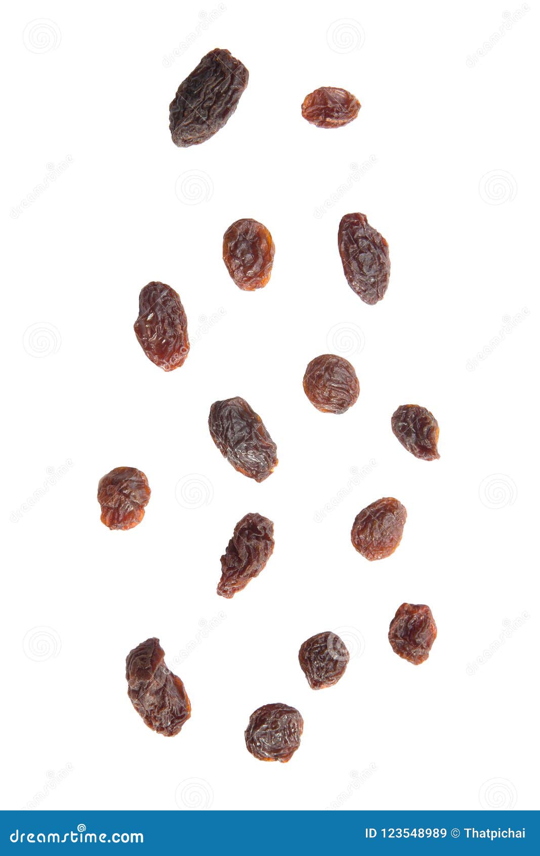 Raisins Falling Isolated on White Background Stock Image - Image of ...