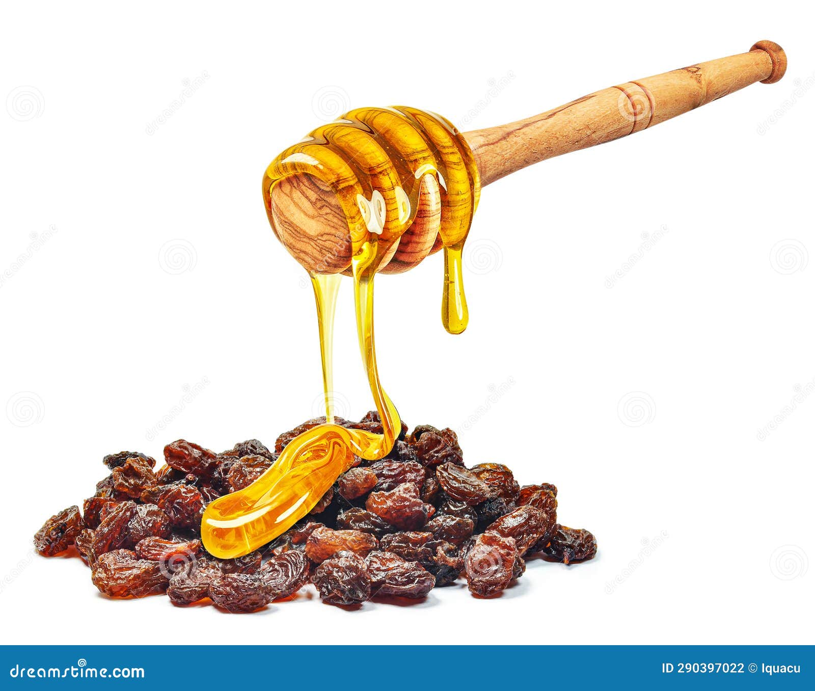 Raisins with honey stock photo. Image of dripping, mellow - 290397022