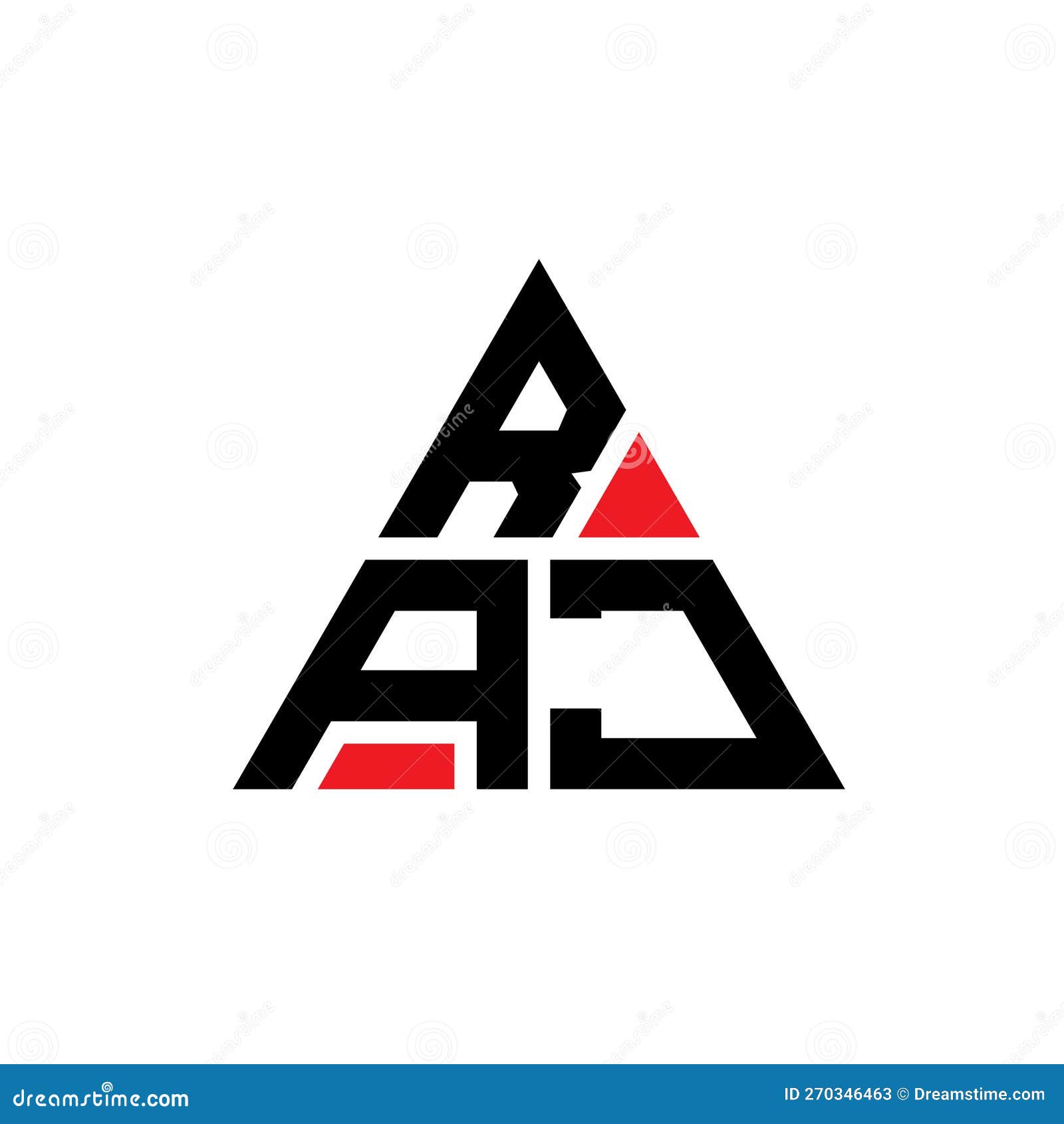 RAJ Triangle Letter Logo Design with Triangle Shape. RAJ Triangle Logo ...