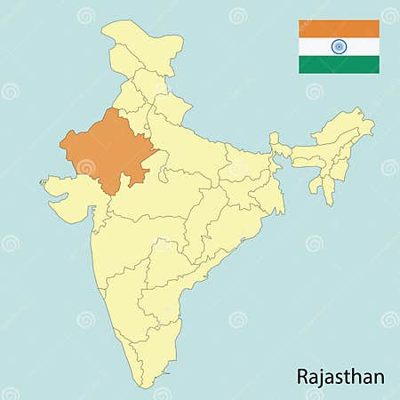 Map of India with State Borders Stock Vector - Illustration of atlas ...