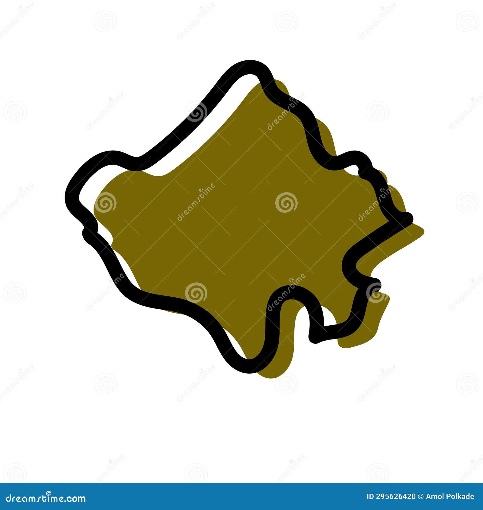 Rajasthan State Map Vector Art on White Color Stock Vector ...