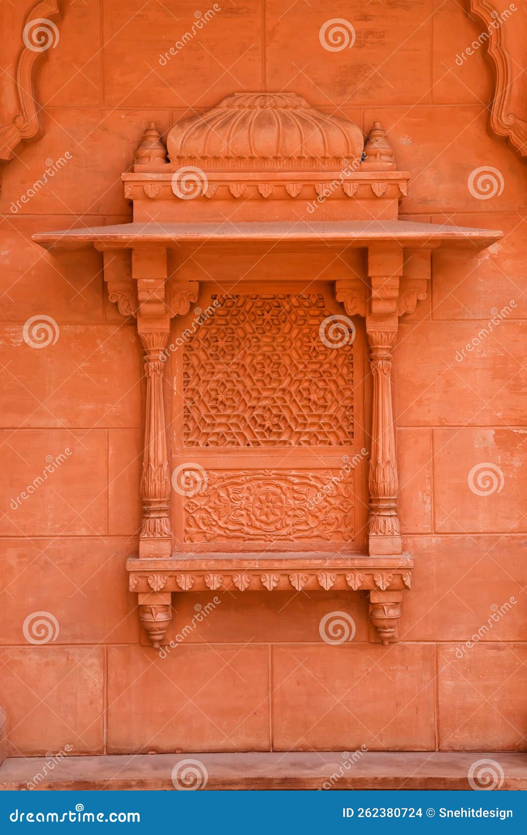 Rajasthani Architecture of Decorative Frame on a Sandstone Wall Stock ...
