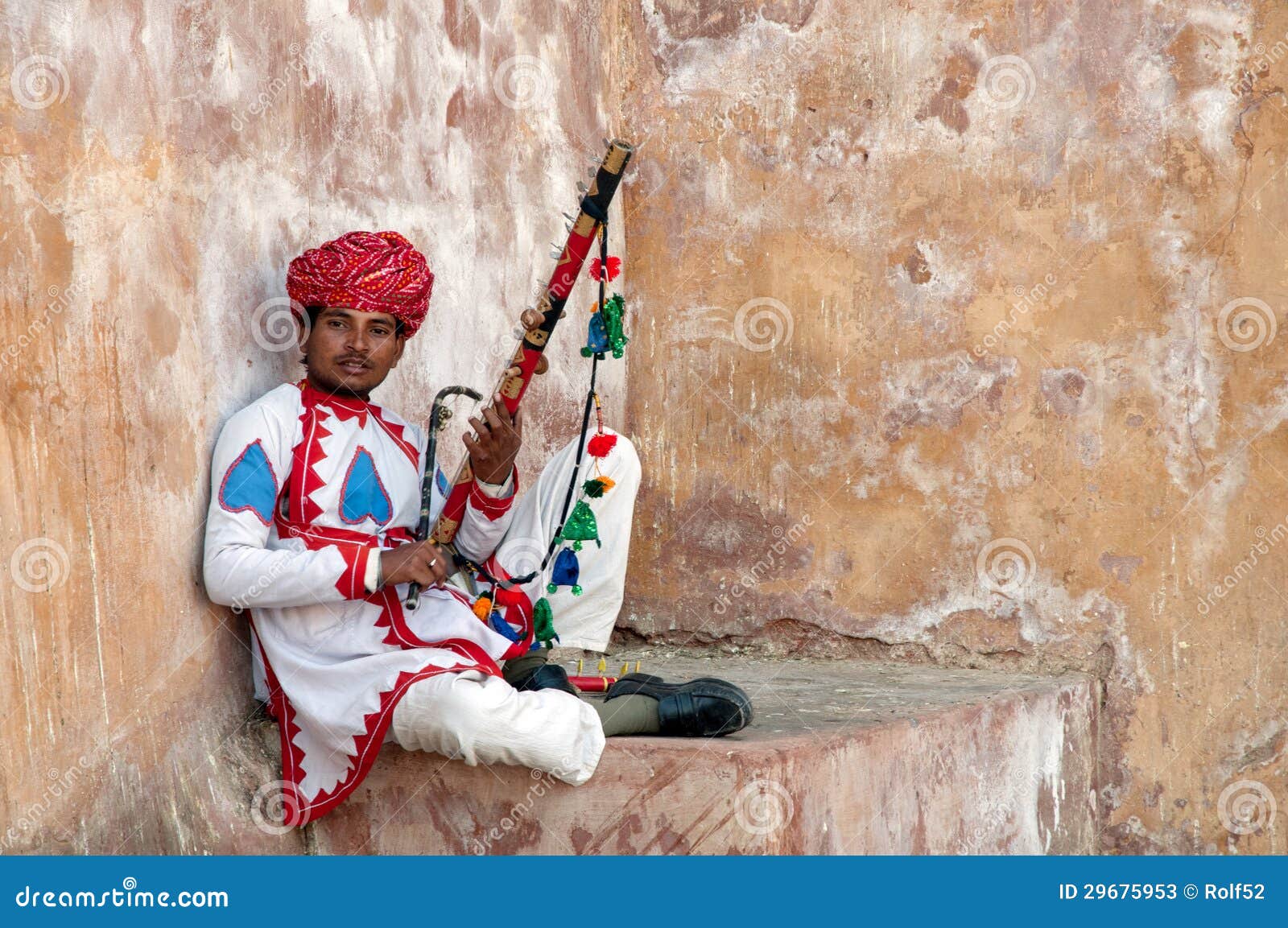 Rajasthani Man Posing with Traditional Instrument Editorial Stock Photo ...