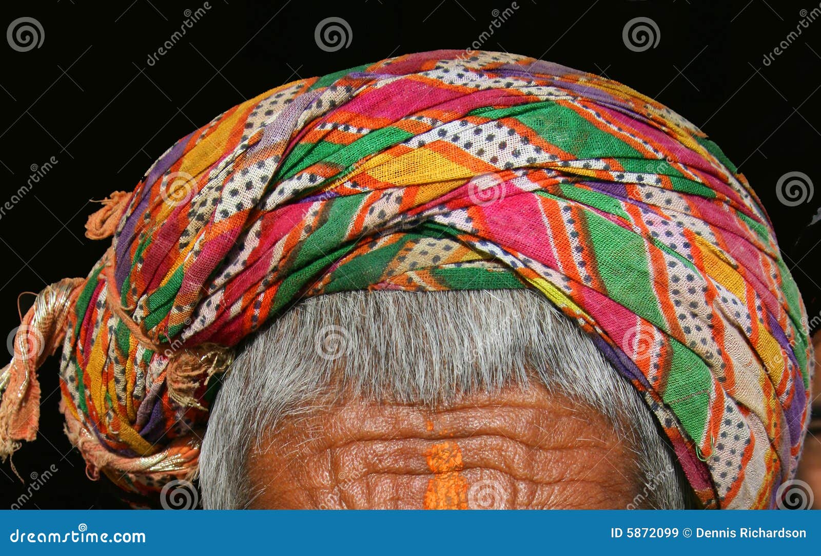 Rajasthani turban, India stock image. Image of head, colorful - 5872099