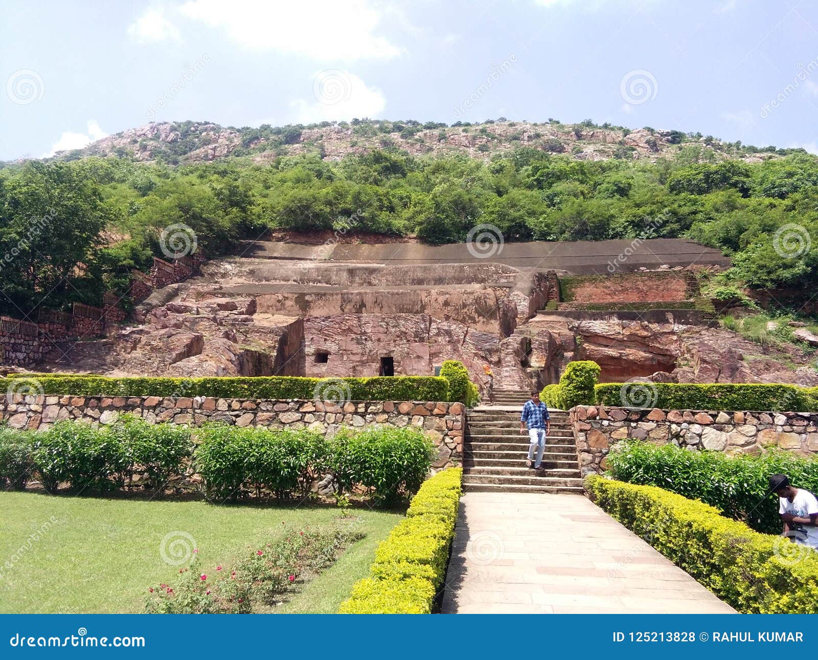 Ruins And A Portion Of The Kalyana Mandapa On The Right Side, Near The ... Ruins And A Portion Of The Kalyana Mandapa On The Right Side, Near The ...