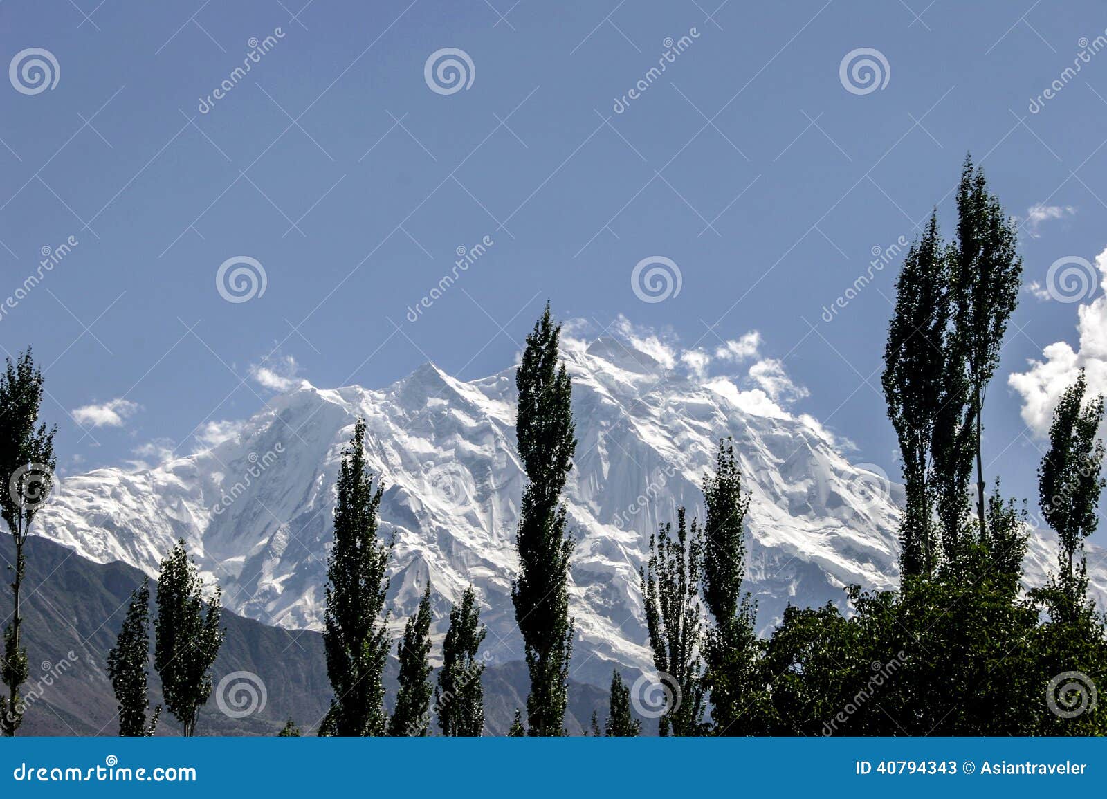 Rakaposhi, Karakoram Mountain Range in Pakistan Stock Image - Image of ...