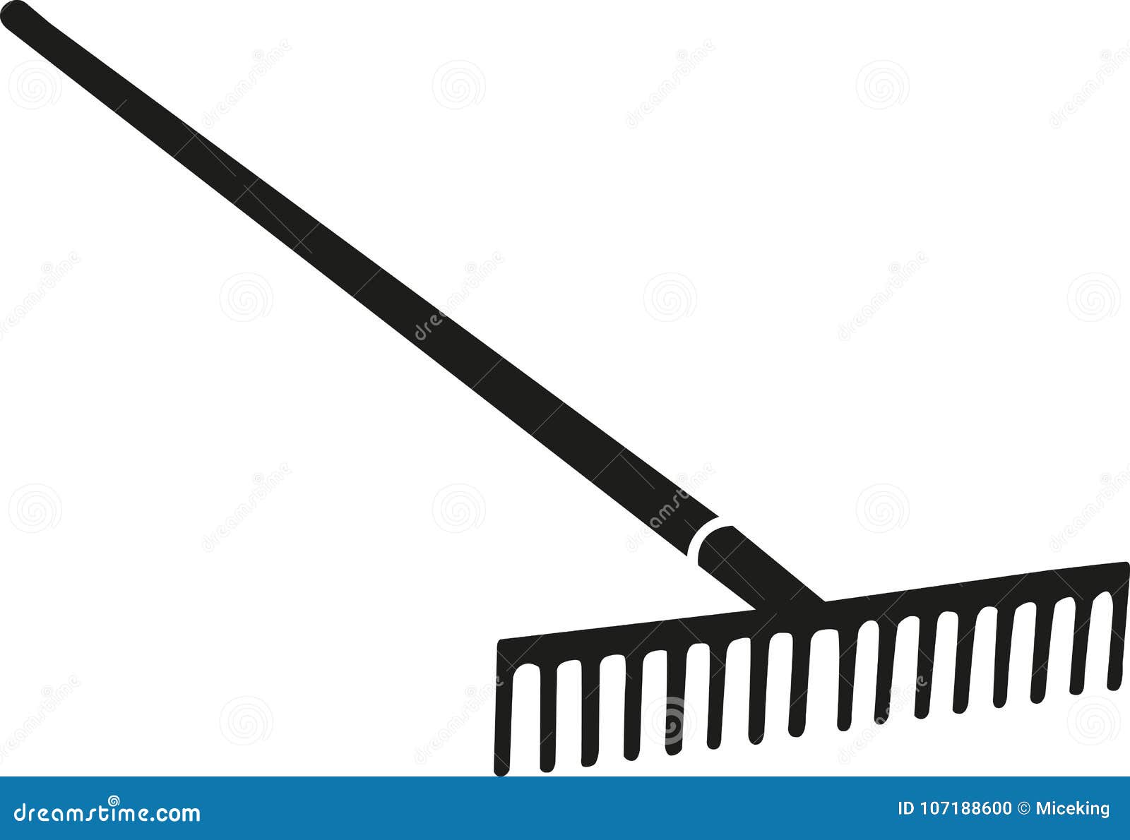 Rake agriculture vector stock vector. Illustration of symbol - 107188600