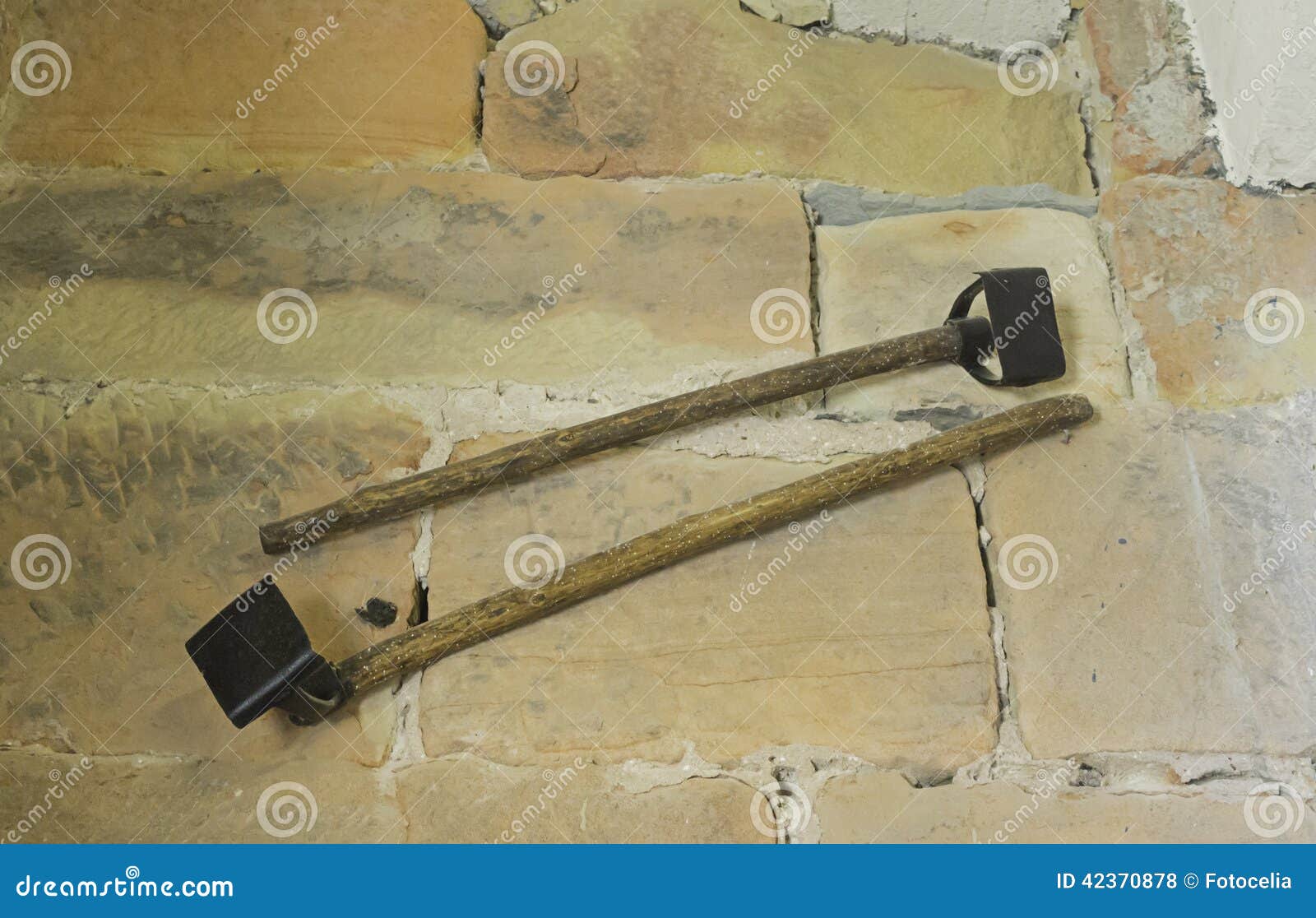 Rake and Hoe stock photo. Image of dark, black, materials - 42370878