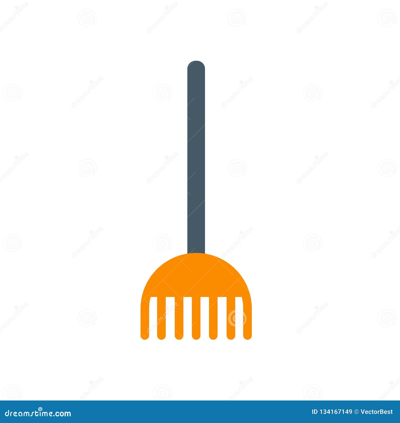 Rake Icon Vector Sign and Symbol Isolated on White Background, Rake ...