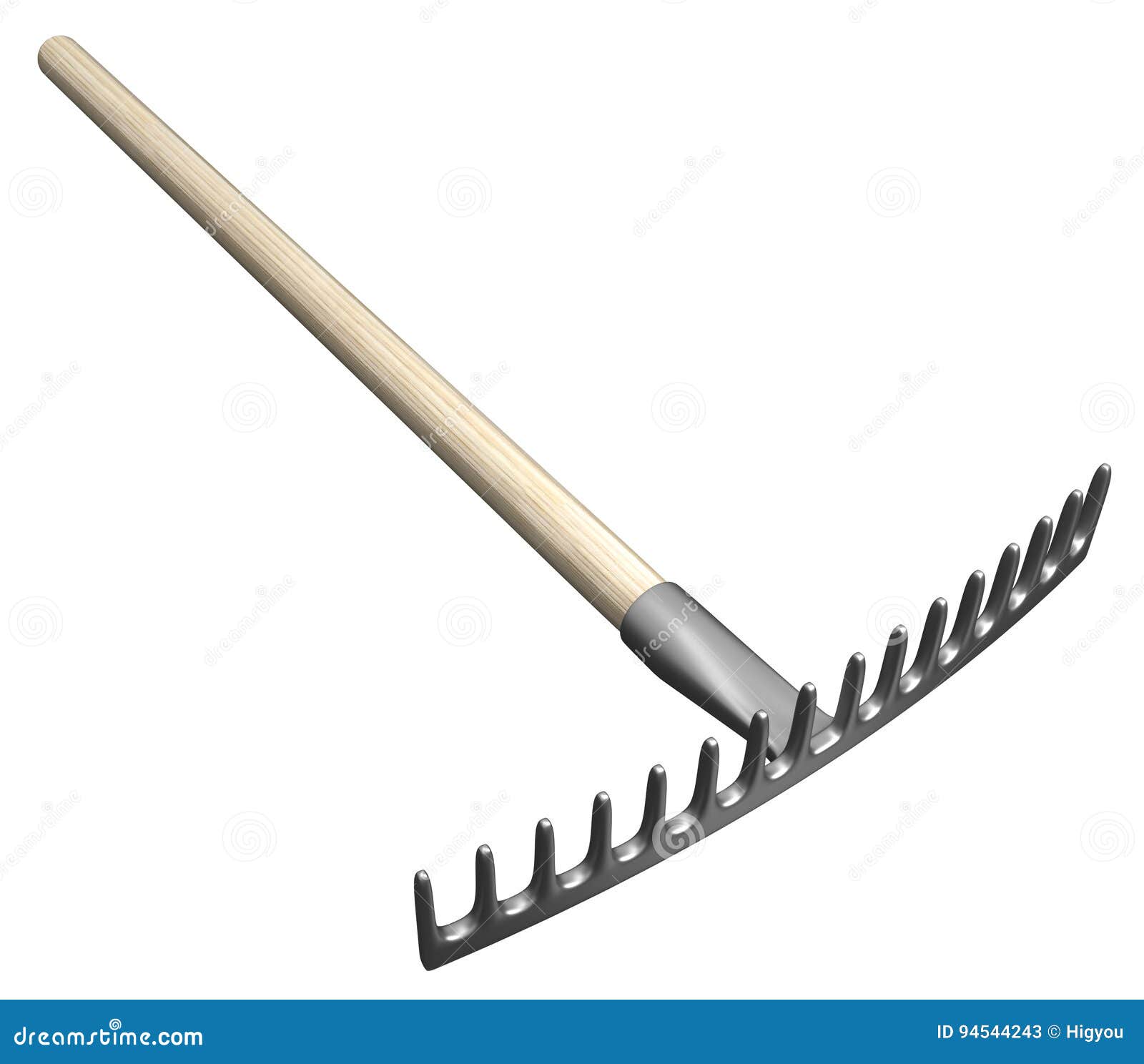 Rake stock illustration. Illustration of iron, metal - 94544243