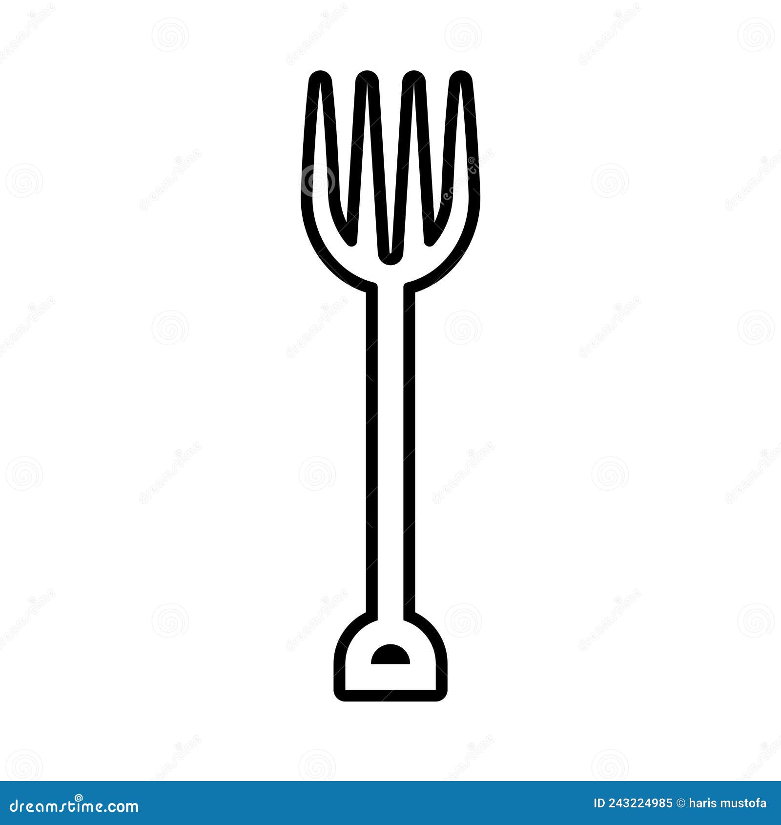 Rake Outline Icon Design Template Vector Isolated Stock Vector ...