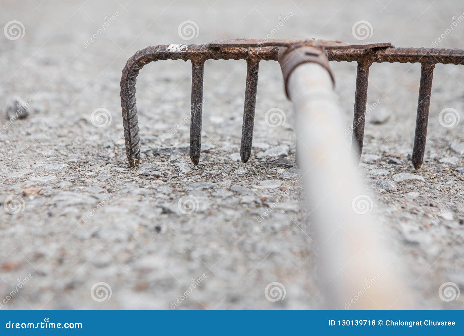 The rake is rusty stock photo. Image of fresh, branches - 130139718