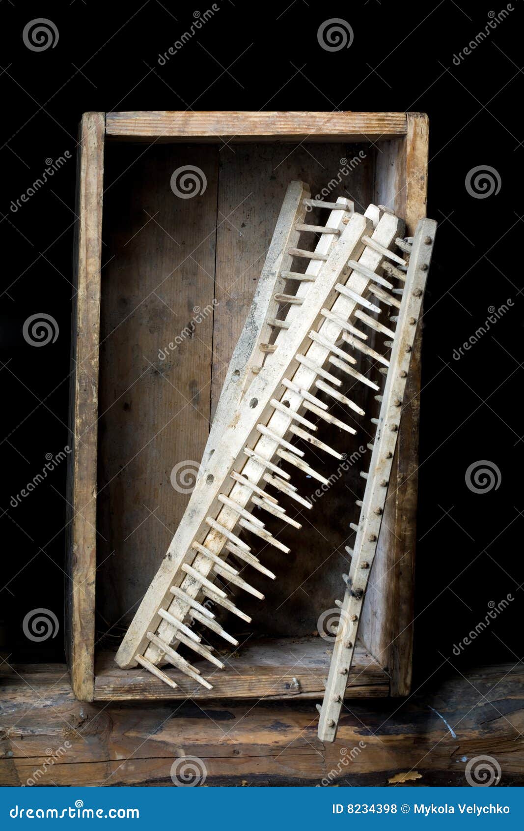 Rakes in box stock photo. Image of tool, equipment, gardening - 8234398