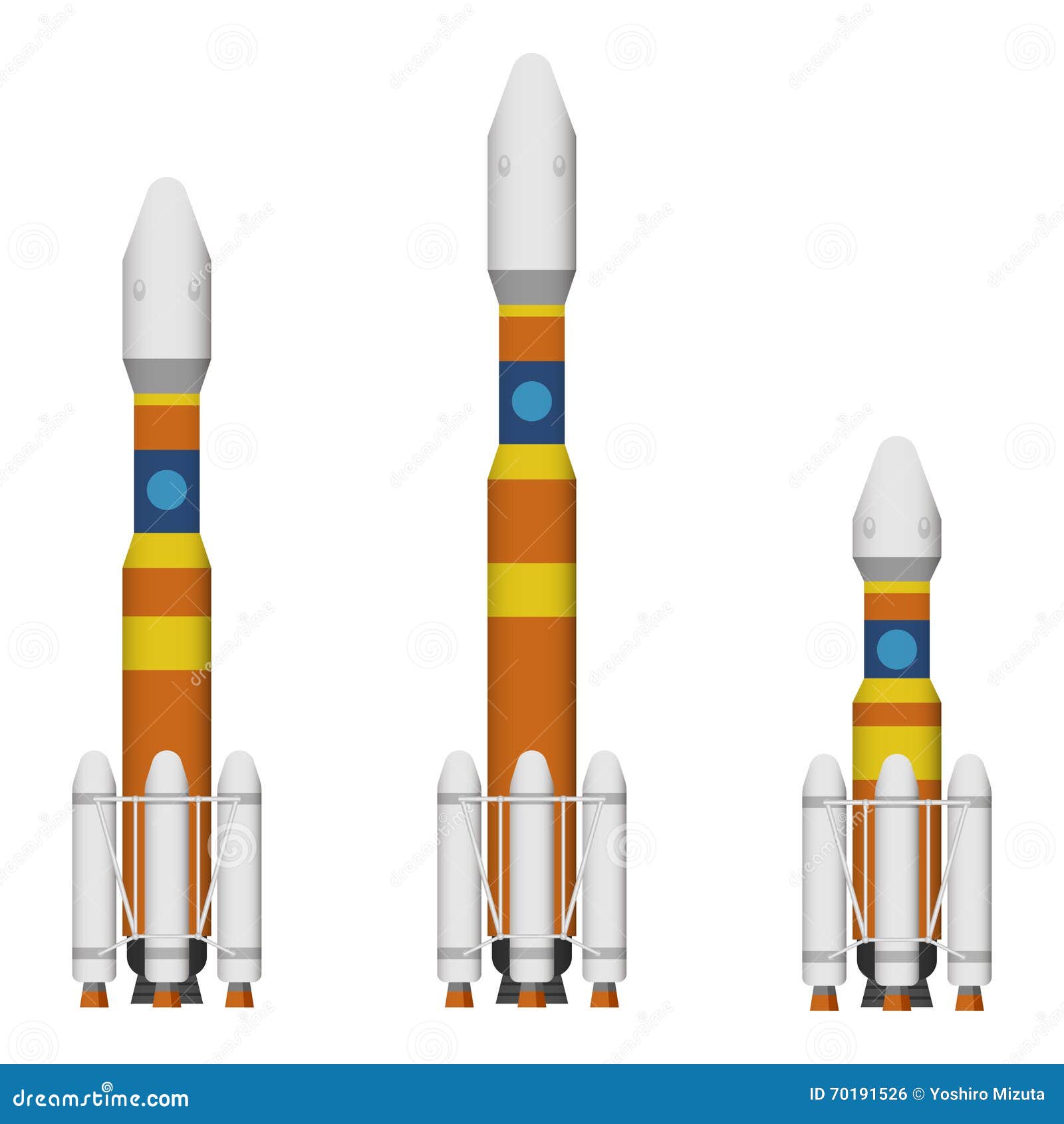 Raket en raket vector illustratie. Illustration of atoom - 70191526